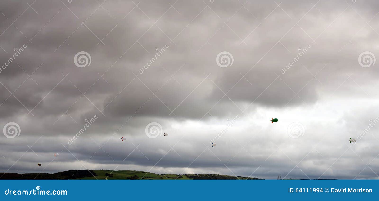 Clouds full of air blimps stock photo. Image of background - 64111994