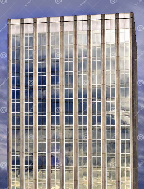 Clouds on Glass Building stock photo. Image of texture - 12676936