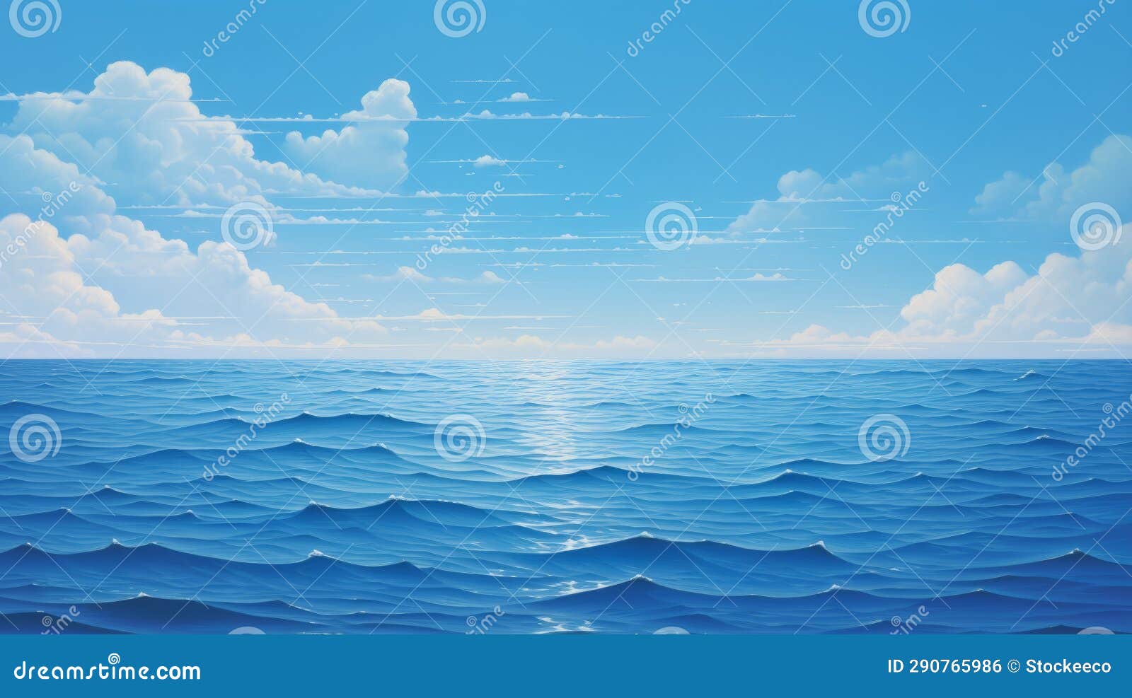 Hyper-realistic Ocean Illustration with Surreal Elements Stock ...