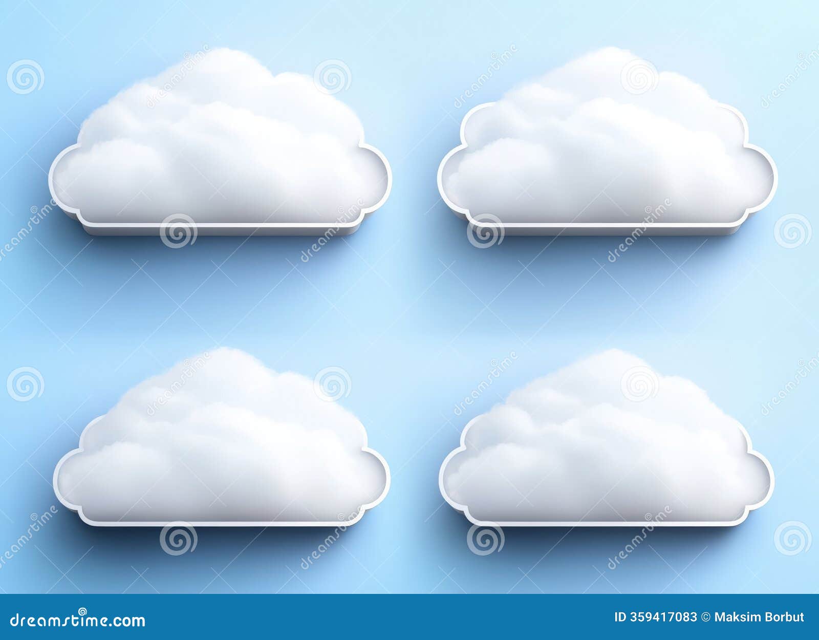 Clouds Icon, Modern Illustration. Cloud Symbol Or Logo, Featuring A ...