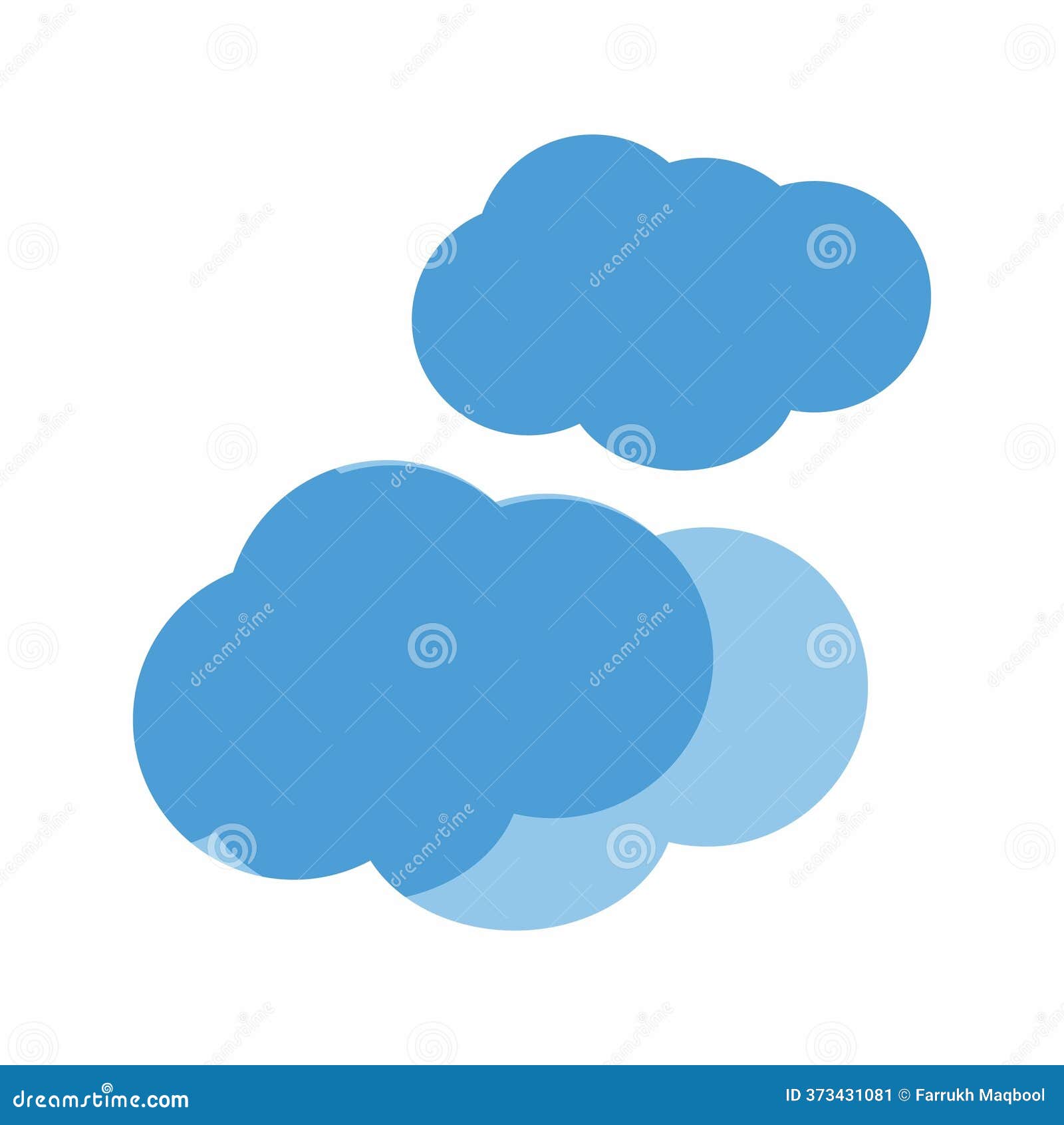 Clouds Icon Collection. Abstract White Cloudscape Icon Symbols. Various ...