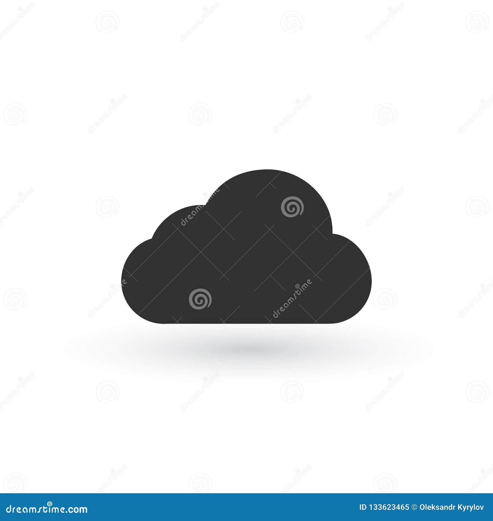 Clouds Icons. Black Flat Design Stock Illustration - Illustration of ...