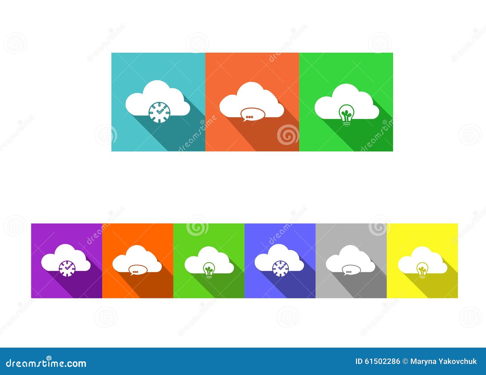 The clouds icons stock vector. Illustration of smartphone - 61502286