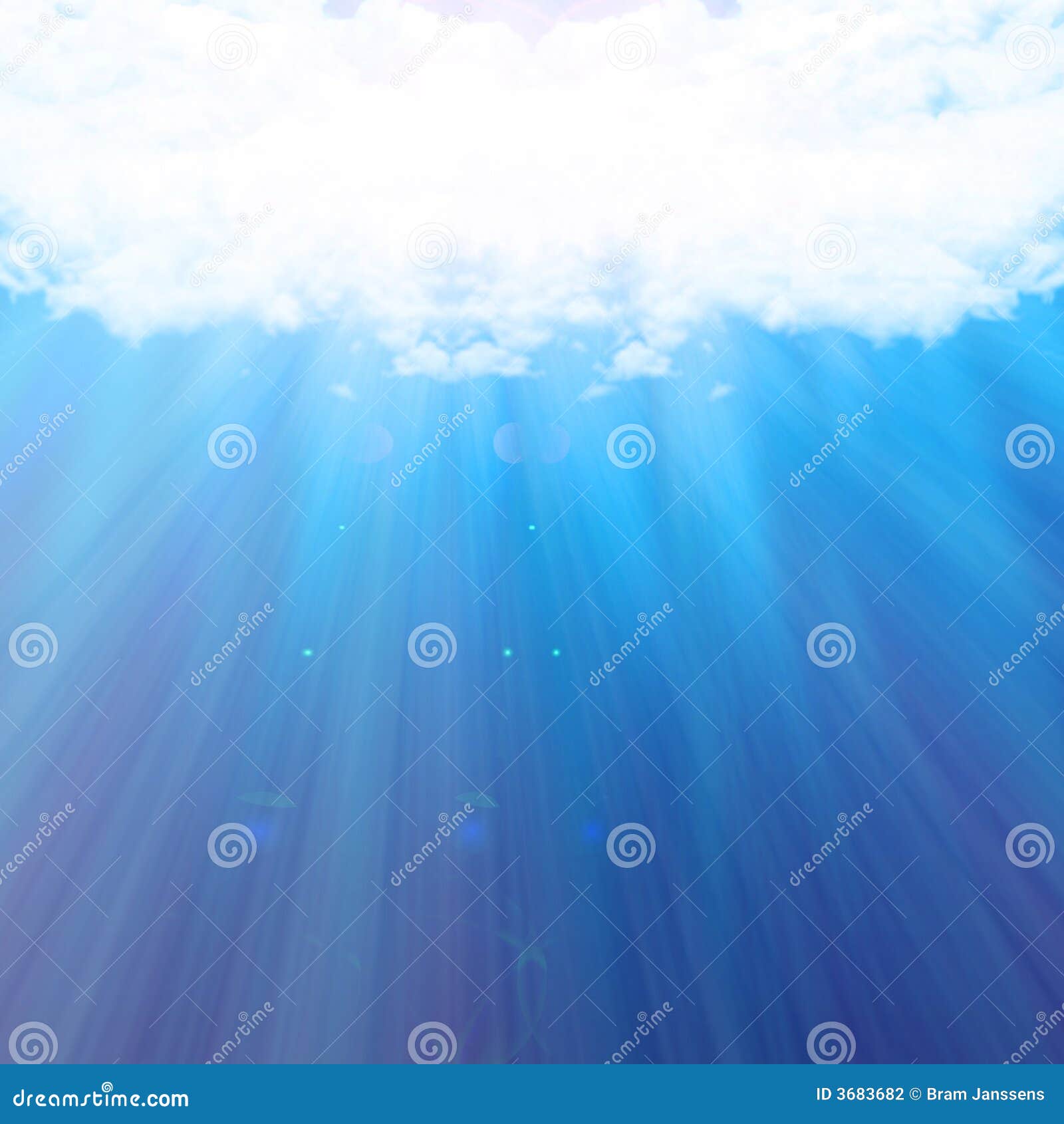 Clouds with Intense Sunlight Stock Illustration - Illustration of ...