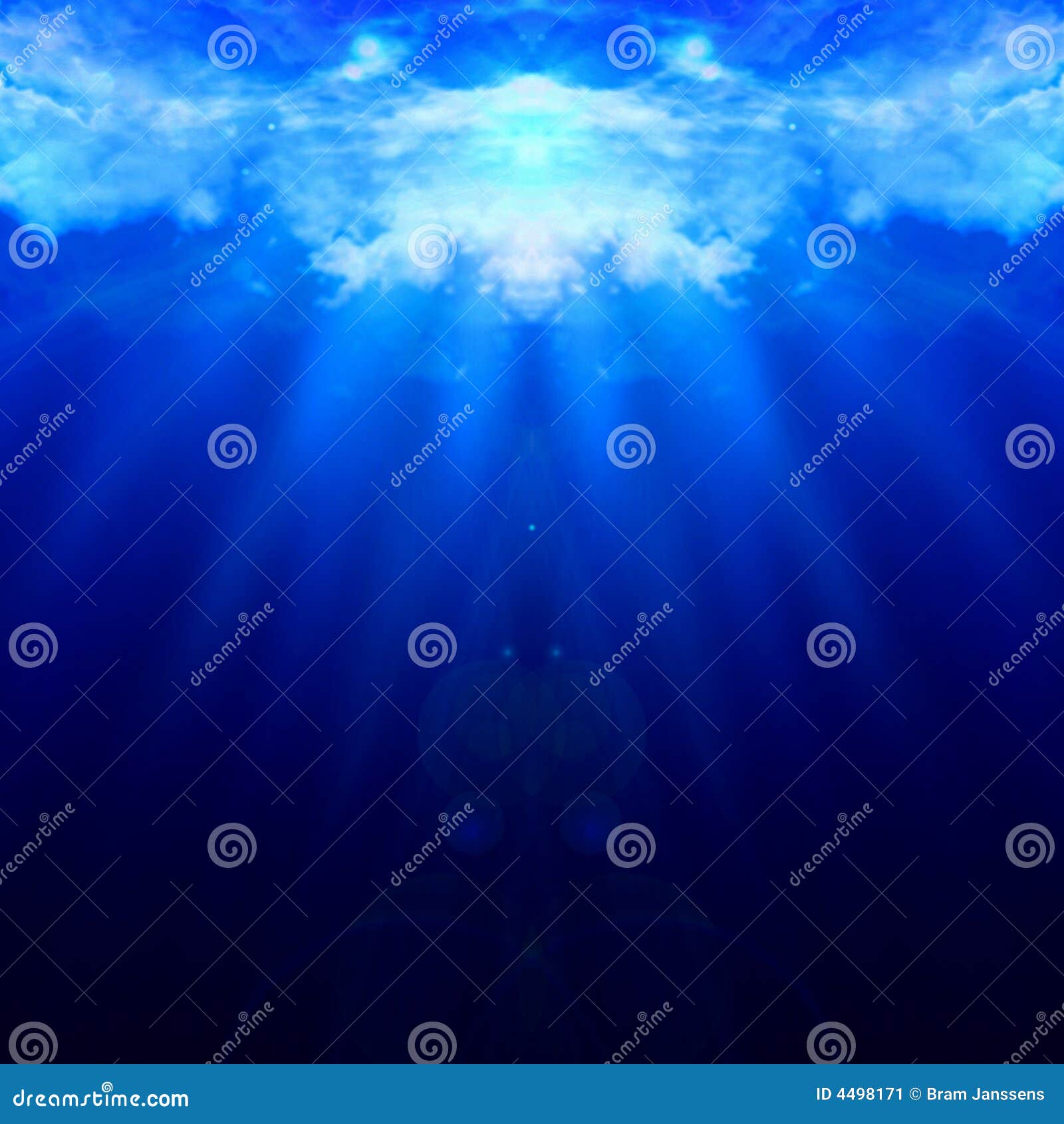 Clouds with Intense Sunlight Stock Illustration - Illustration of ...