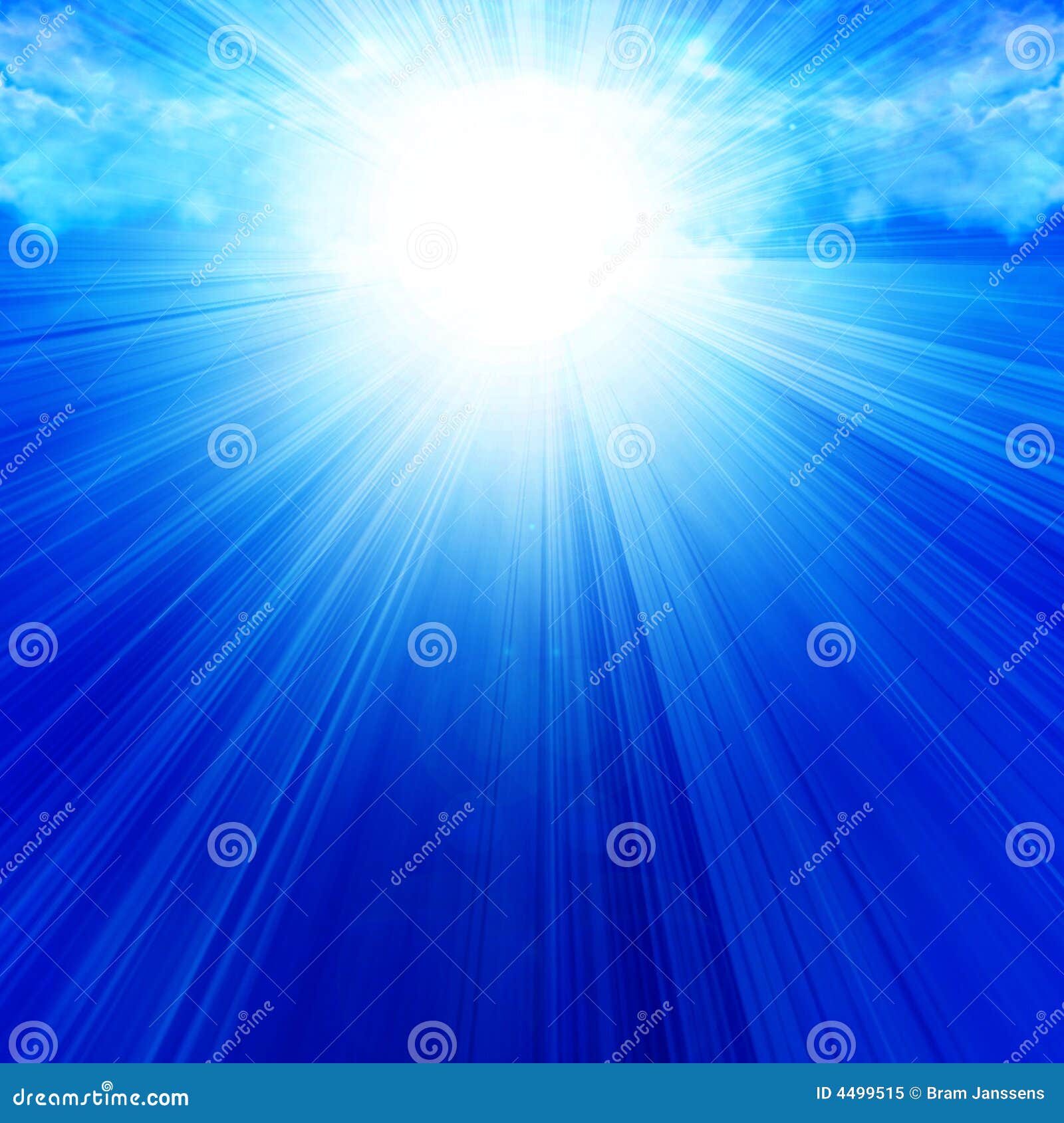 Clouds with Intense Sunlight Stock Illustration - Illustration of ...