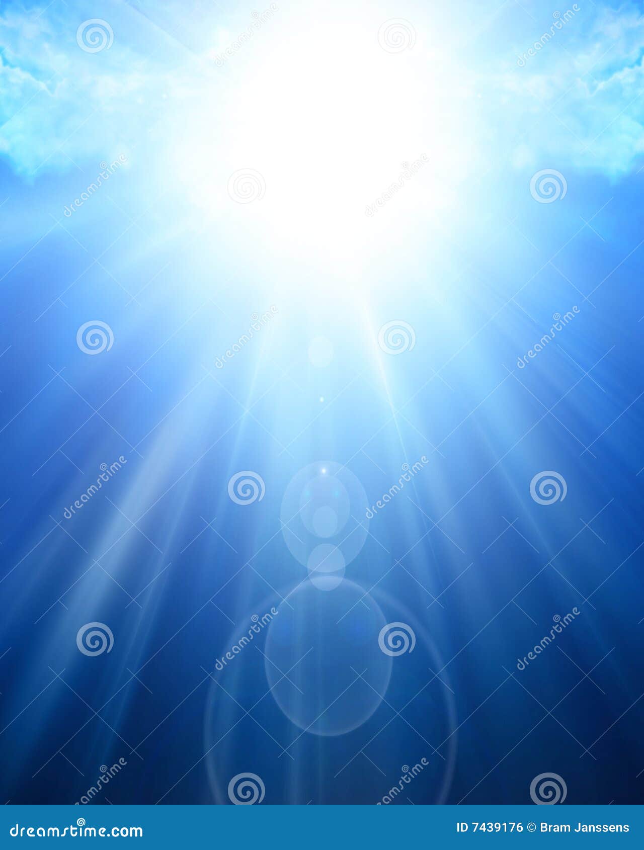 Clouds with Intense Sunlight Stock Illustration - Illustration of ...