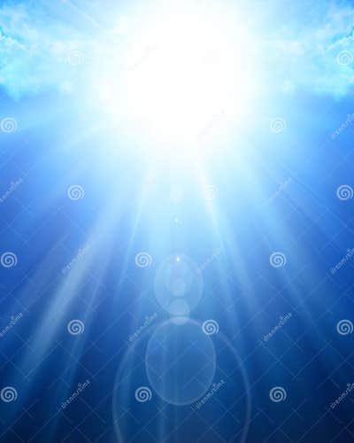 Clouds with Intense Sunlight Stock Illustration - Illustration of ...