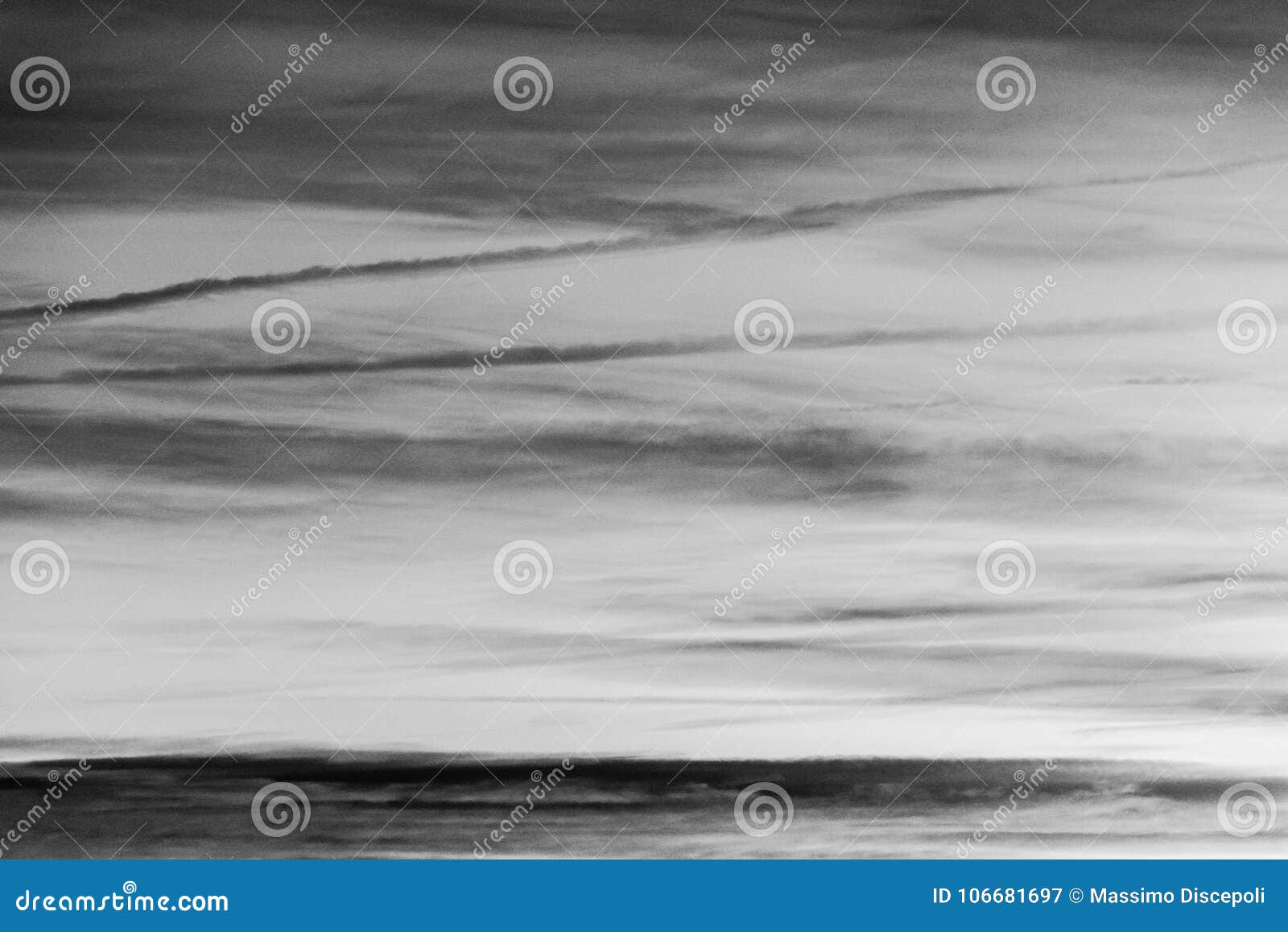 Clouds and Jet Vapor Trails Creating Beautiful Texture in the Sky Stock ...