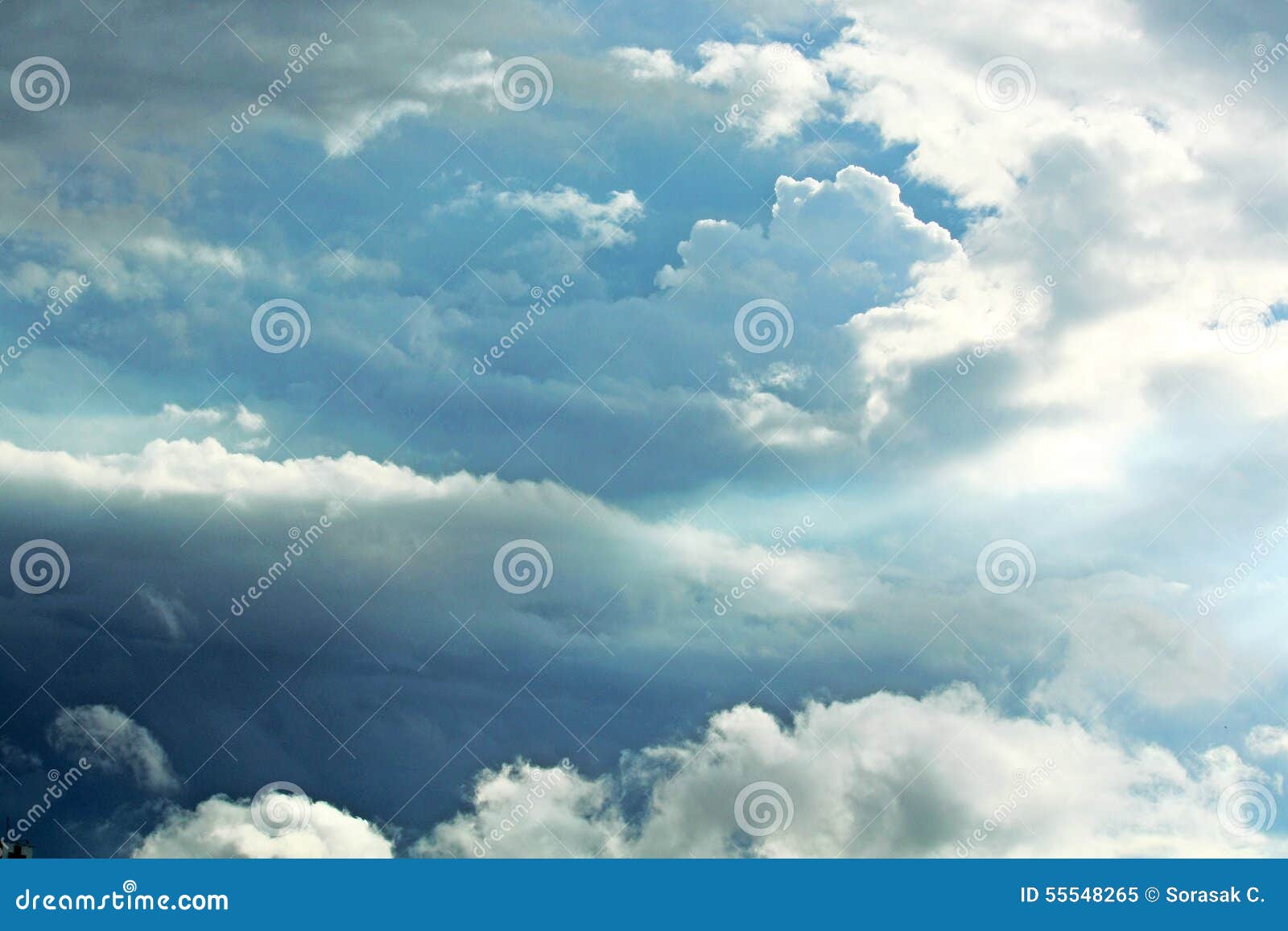 Clouds in light blue sky stock image. Image of light - 55548265