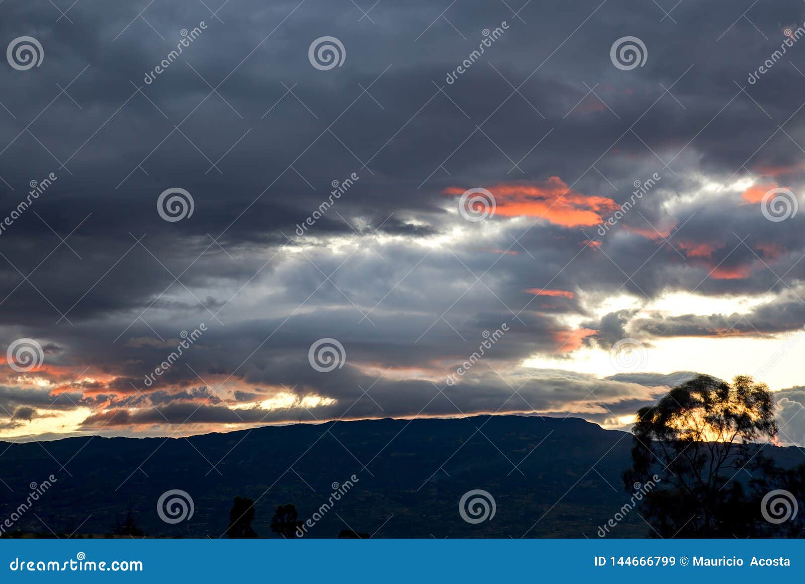 Clouds Lightened by the Red Sunbeams of Sunset Stock Image - Image of ...
