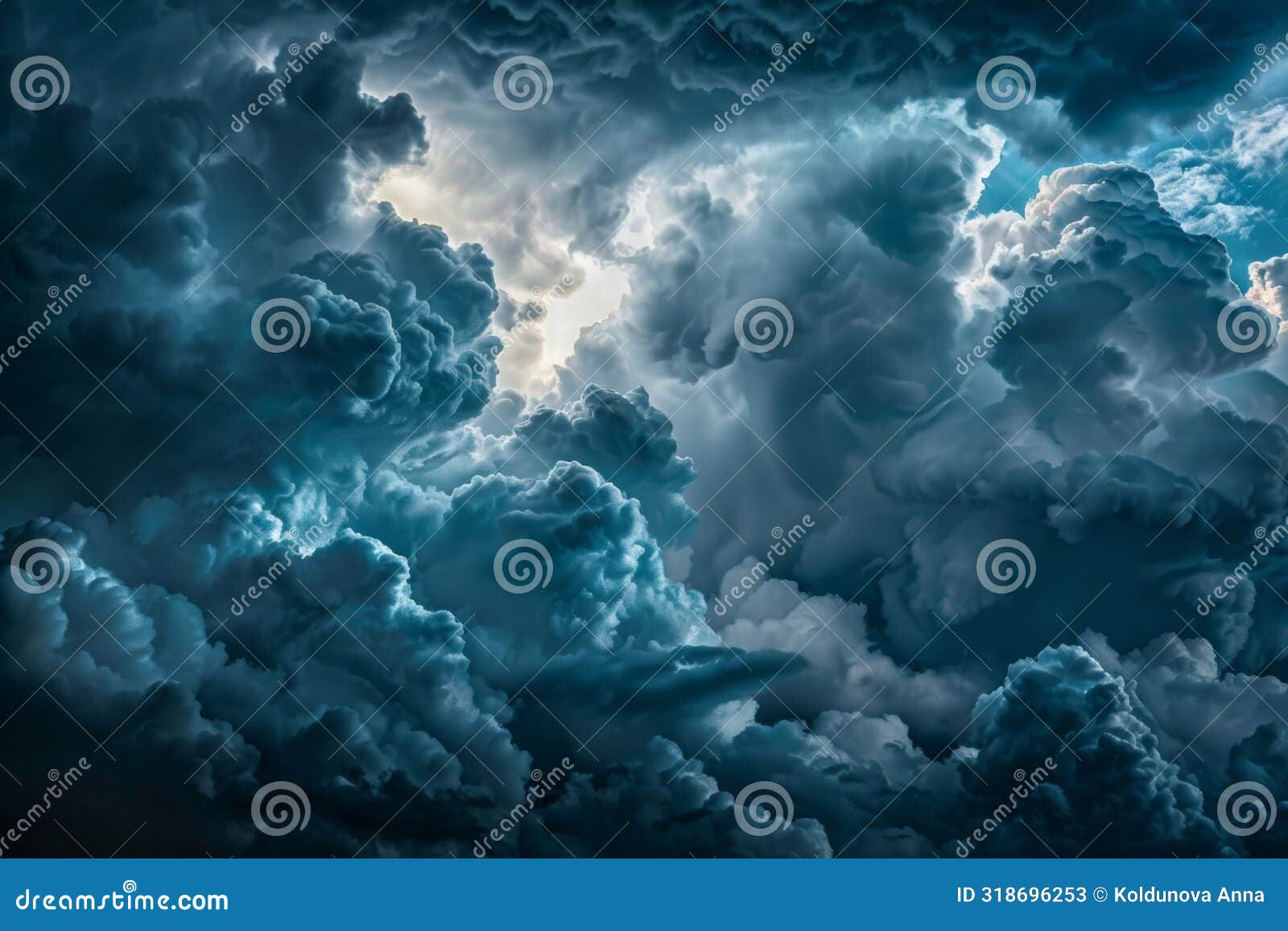 Clouds and Lightning Created with Generative AI Technology Stock ...