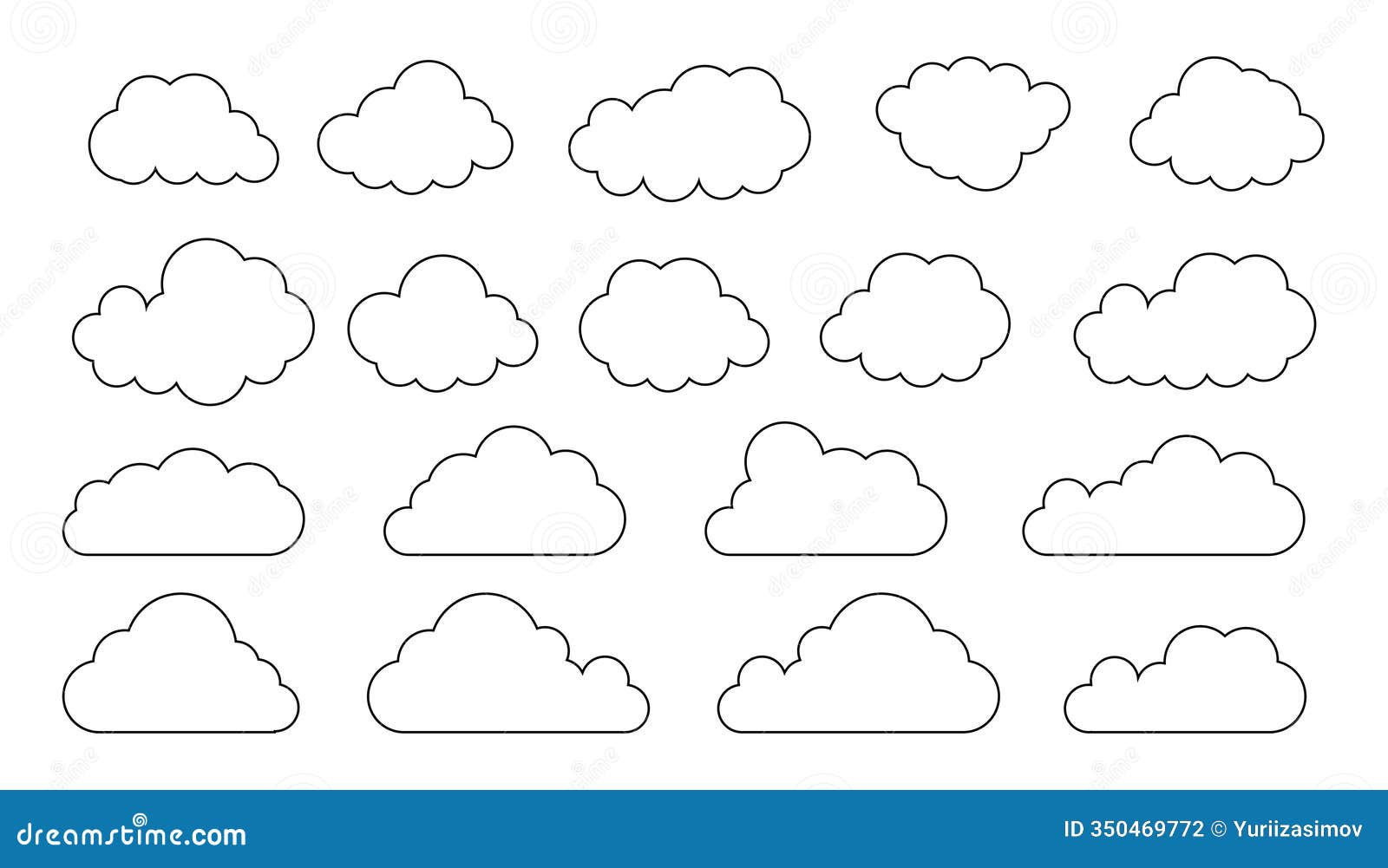 Clouds Line Art Icon. Databases Networking Software Image Cloud and ...