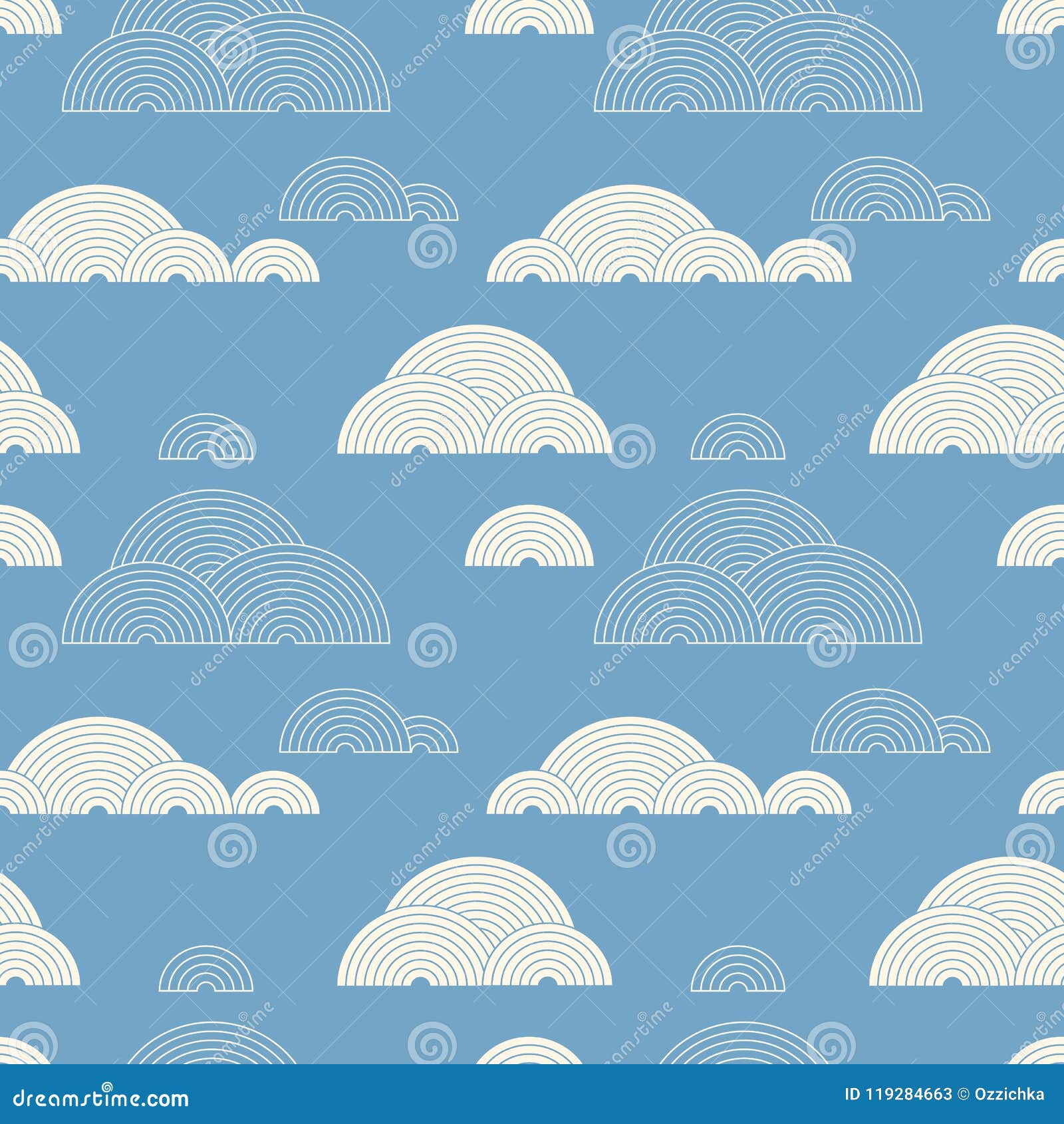 Clouds made of circles stock vector. Illustration of ornament - 119284663