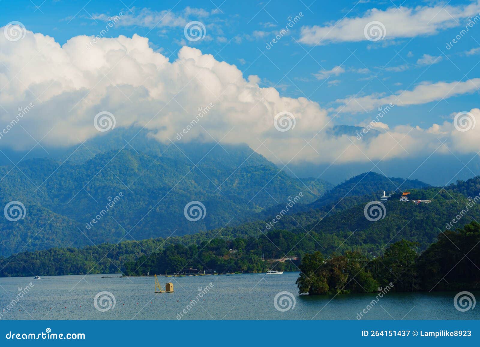 The White Clouds Hover Around the Mountains Stock Image - Image of ...