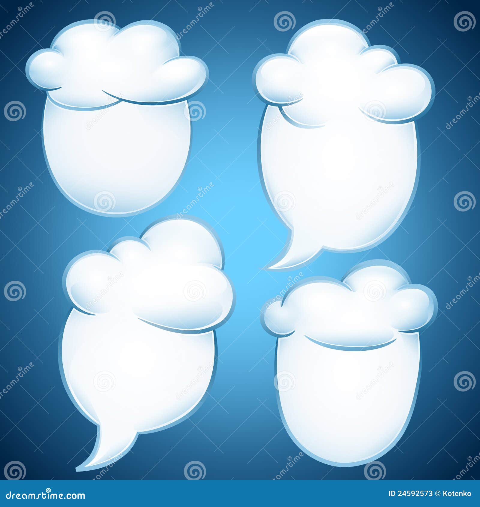 Clouds with message stock vector. Illustration of decoration - 24592573