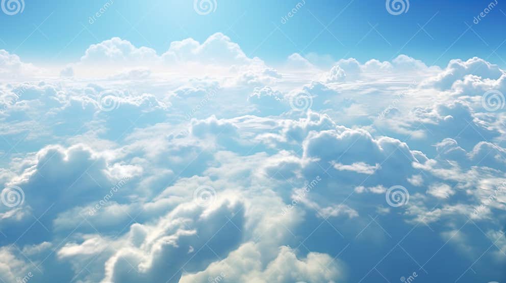 Clouds in Motion: White Clouds Drifting through the Sky Stock Illustration - Illustration of ...