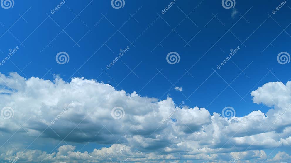 Clouds Move in the Blue Sky. Running Clouds Against the Blue Sky. Time ...