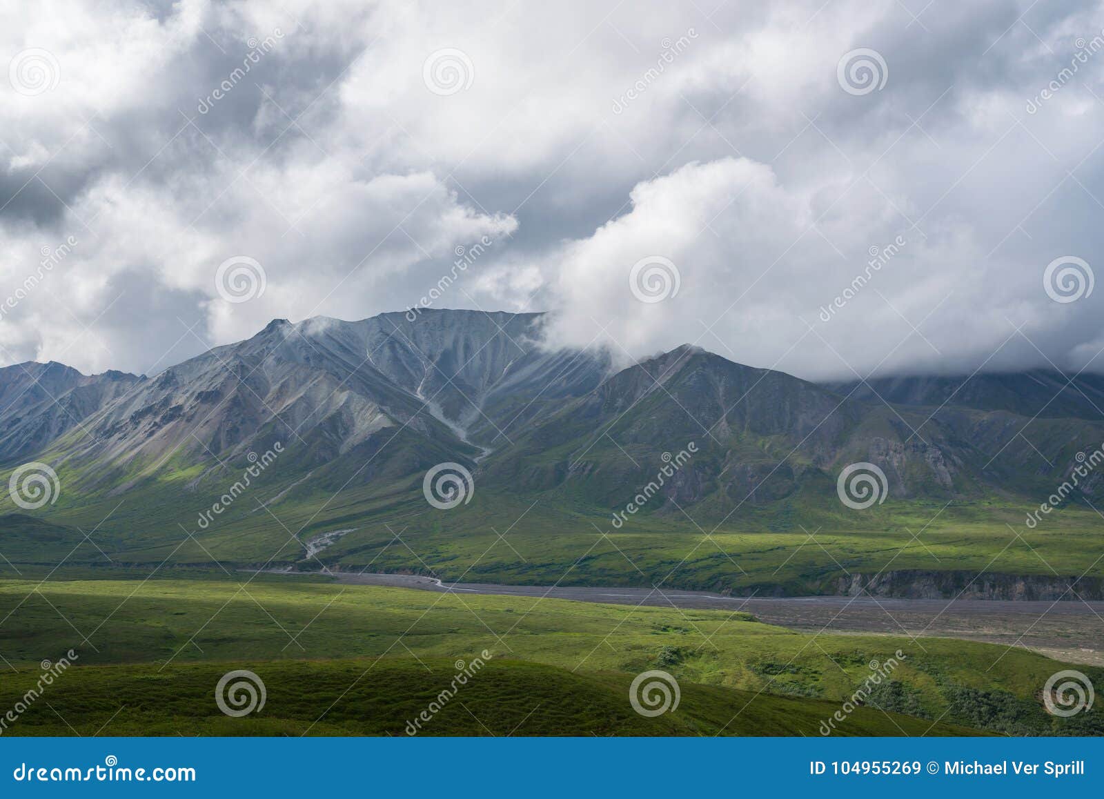 Mt Mather and Herschel in Denali National Park Stock Image - Image of ...
