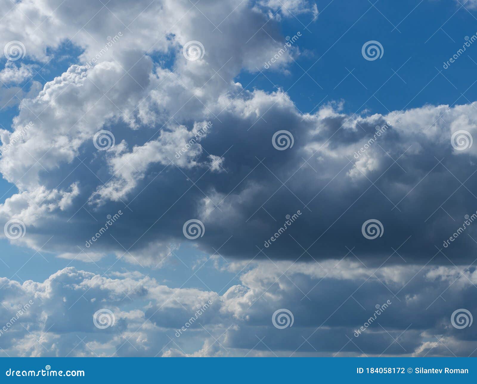 Clouds in the Open Blue Sky Stock Photo - Image of cloud, background ...