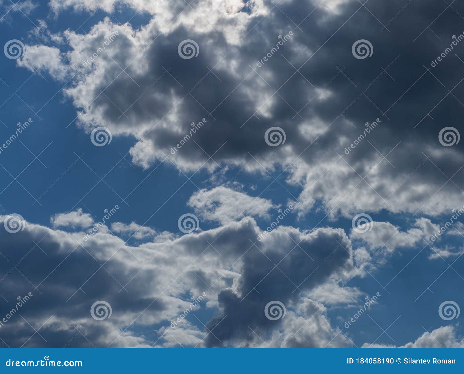 Clouds in the Open Blue Sky Stock Photo - Image of cloud, clear: 184058190
