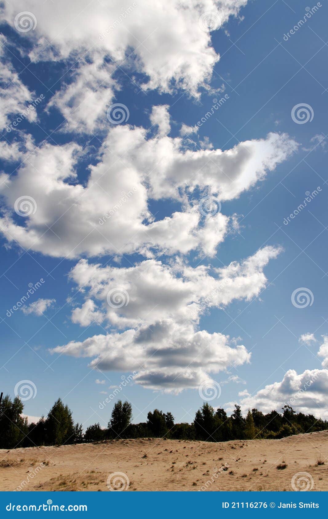 Clouds over dunes. stock photo. Image of landscape, sand - 21116276