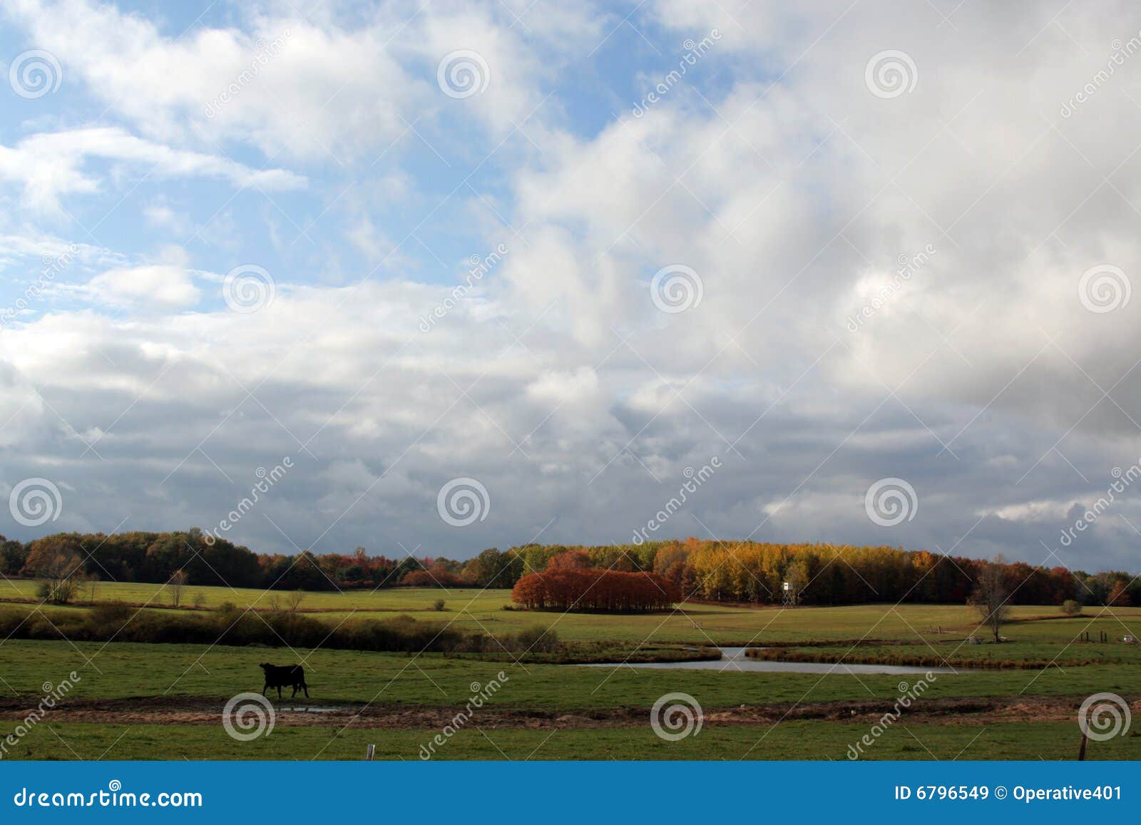 Clouds Over Farmland in Fall Stock Image - Image of farmland, clouds ...