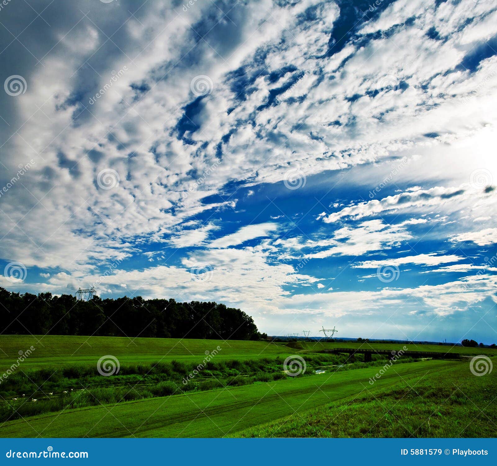 Clouds over field stock image. Image of landscape, crisp - 5881579