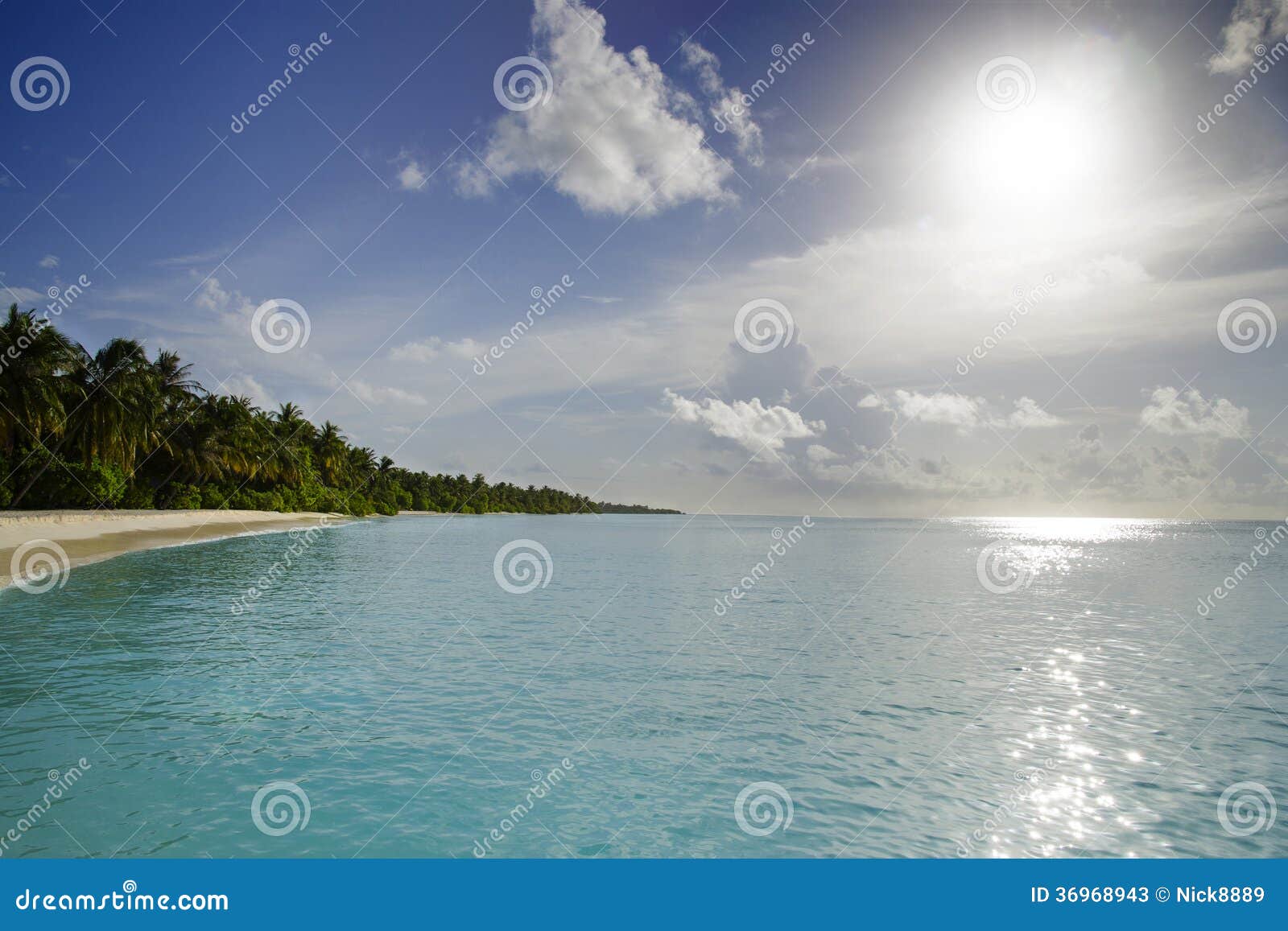 Clouds Over Island in Indian Ocean Stock Image - Image of blue, burn ...