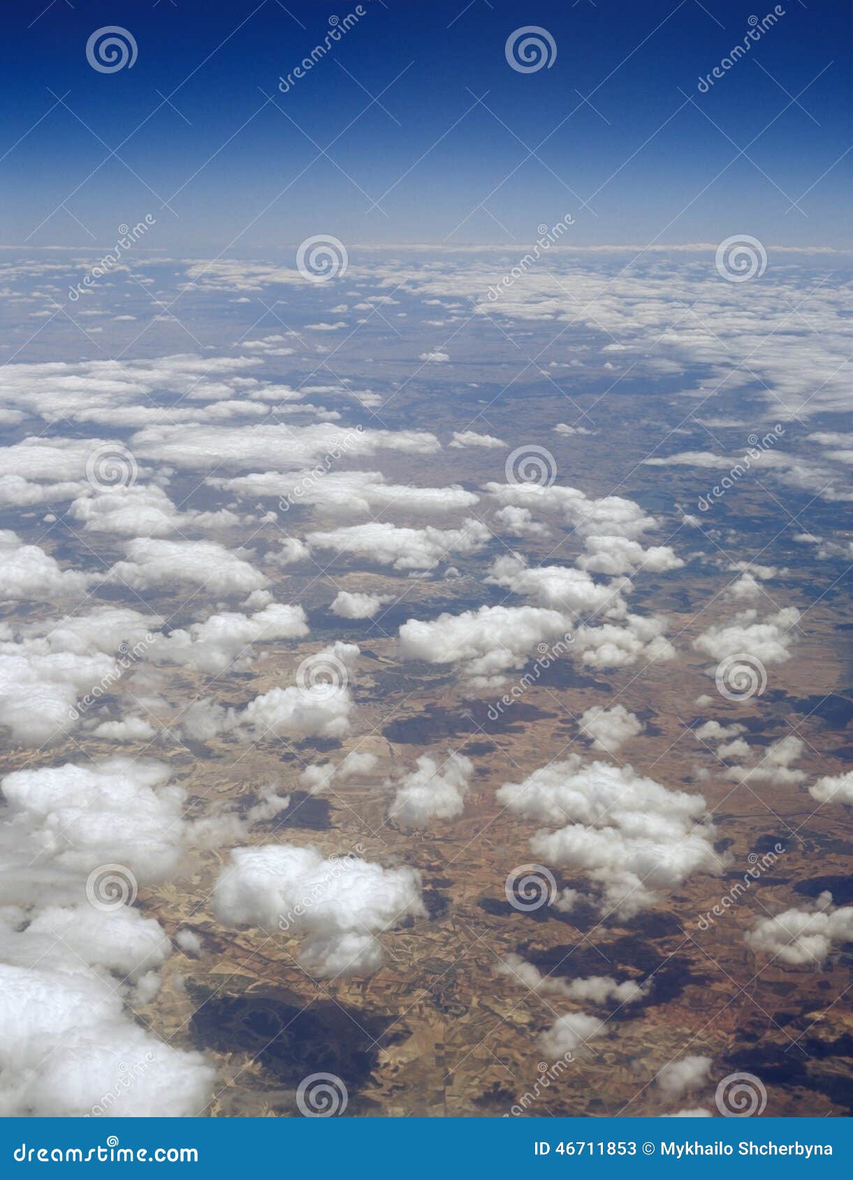 Clouds over a land. stock image. Image of horizon, space - 46711853