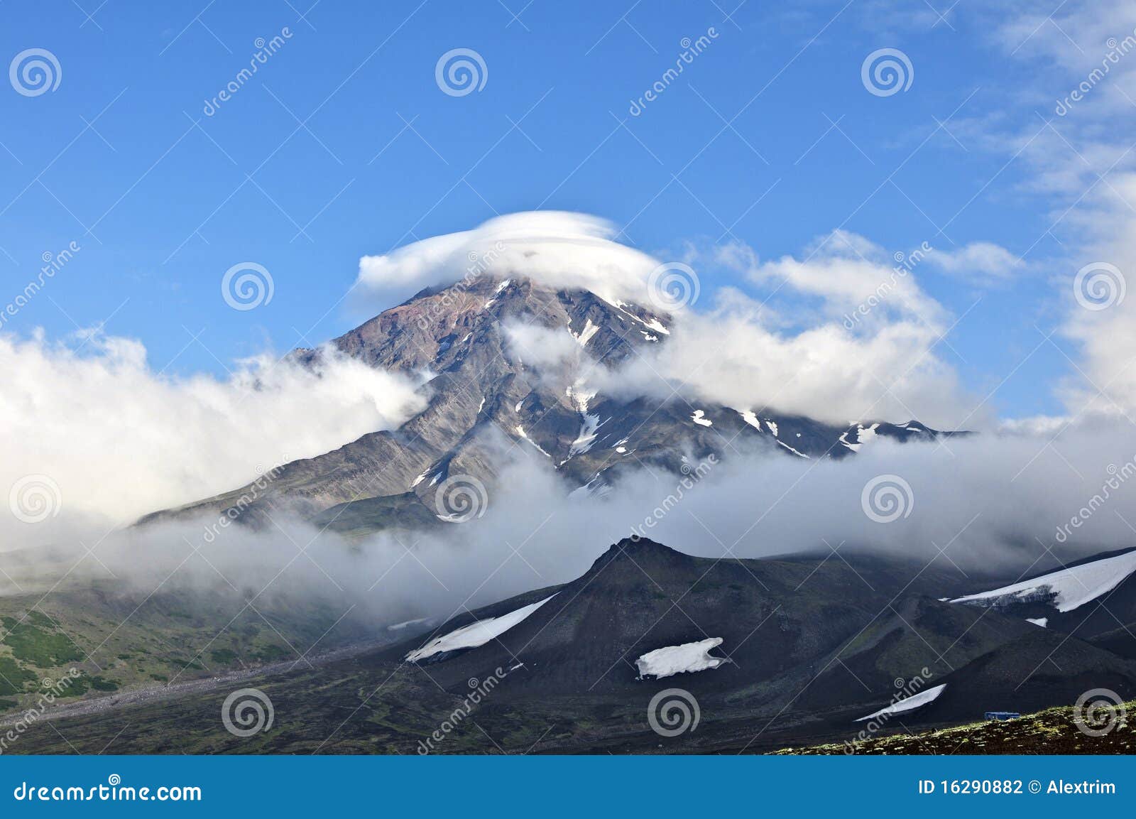 Clouds over mountains stock photo. Image of landscape - 16290882