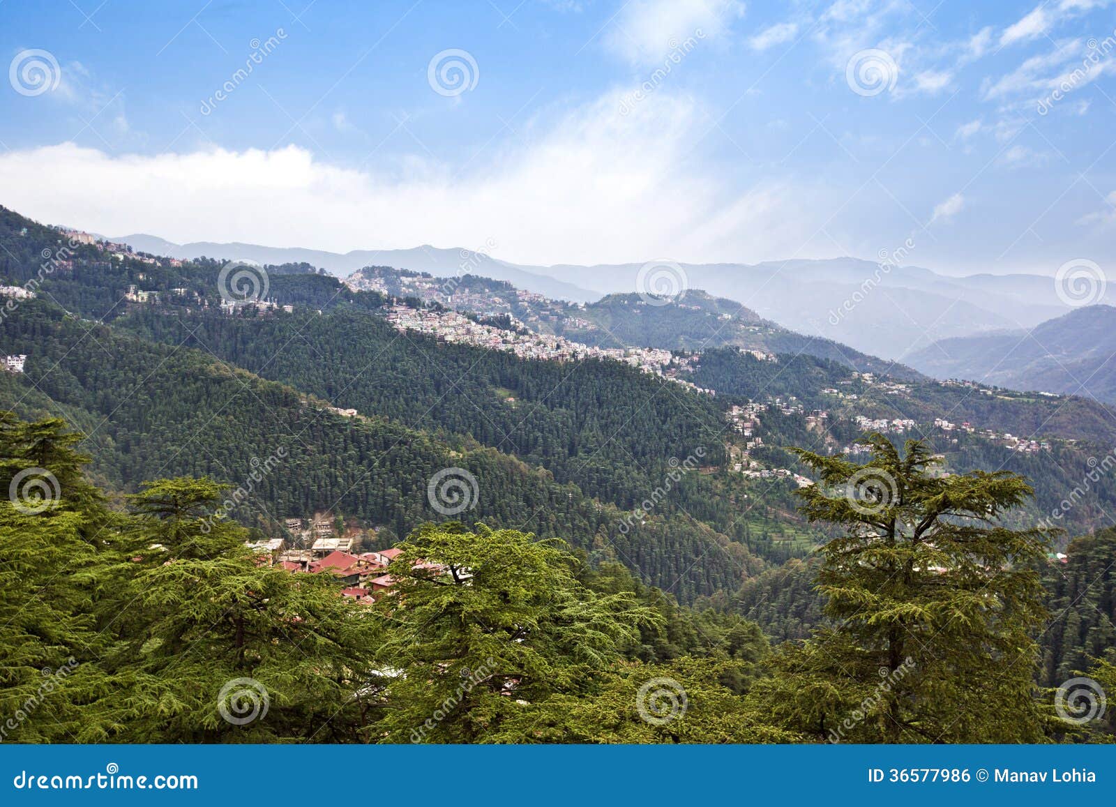 Clouds Over Mountains, Shimla, Himachal Pradesh, India Stock Photo ...