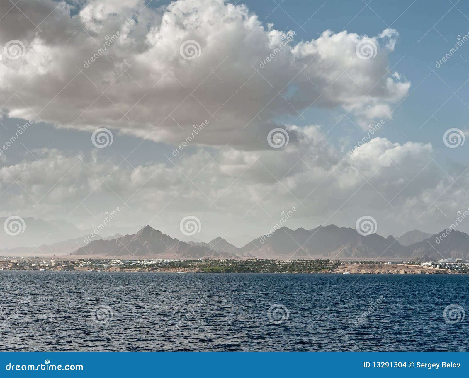 Clouds over the Red Sea. stock photo. Image of beauty - 13291304