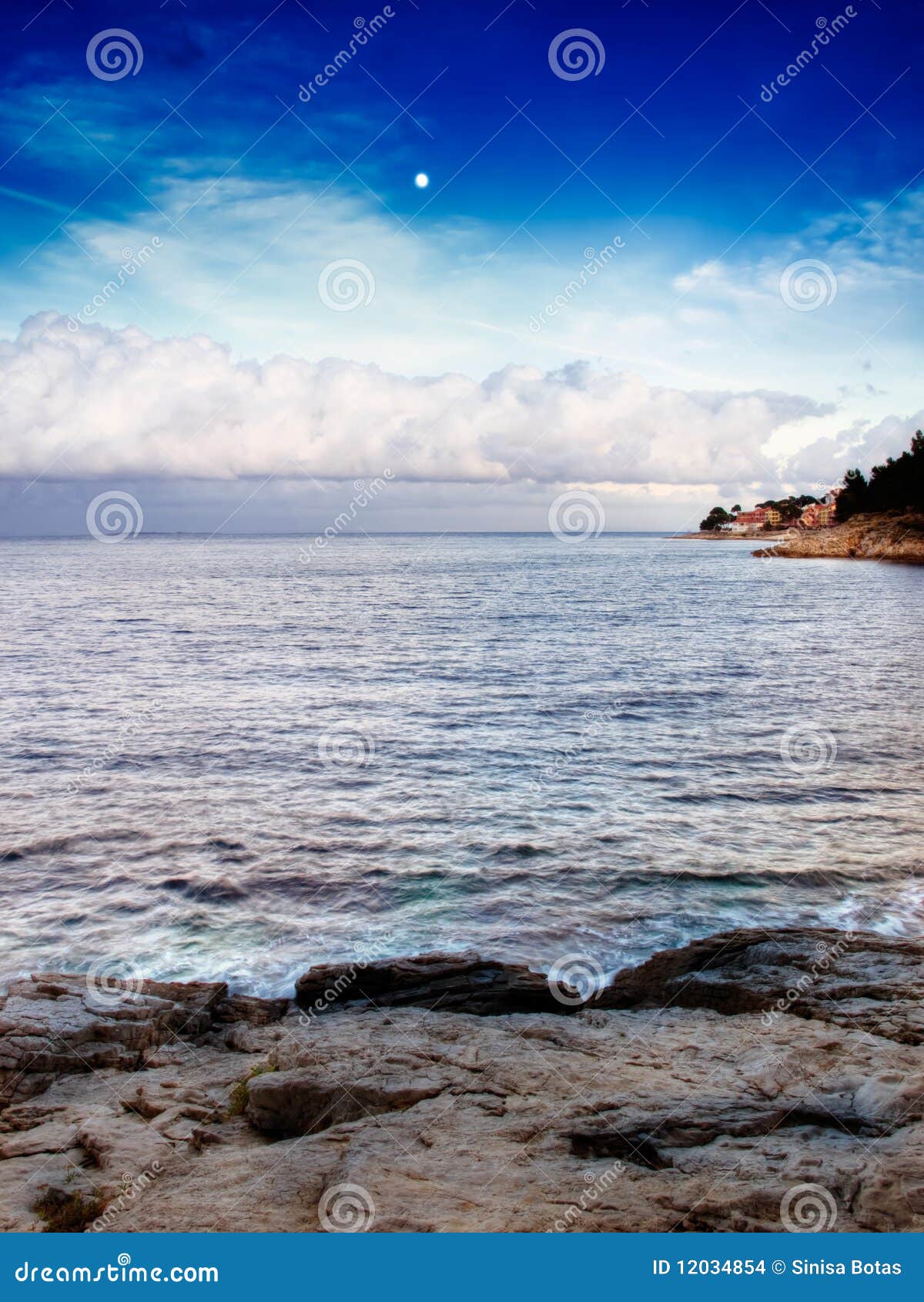 Clouds over sea stock photo. Image of seascape, blue - 12034854