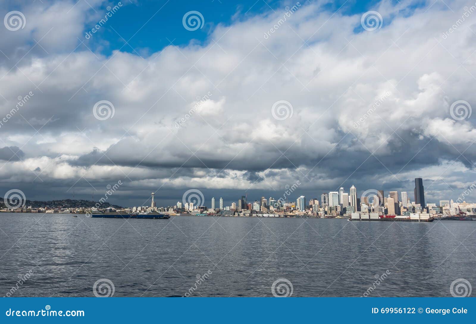 Clouds Over Seattle Skyline 4 Stock Photo - Image of skyline, state ...