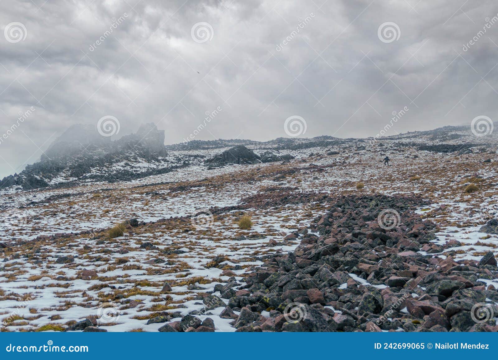 A Clouds Over Volcano Slope Stock Image - Image of geology, colourful ...