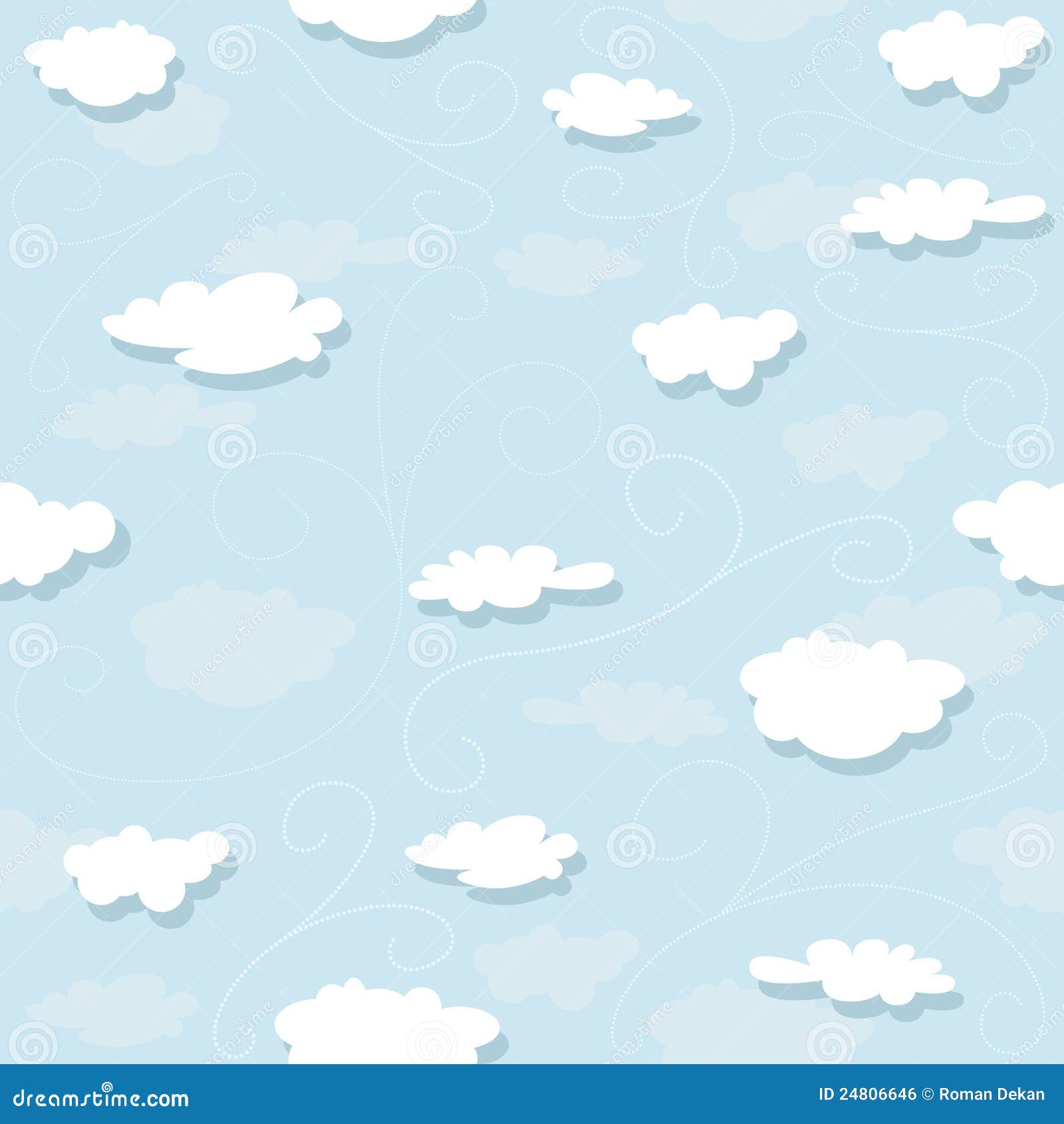 Clouds Pattern stock vector. Illustration of clipart - 24806646