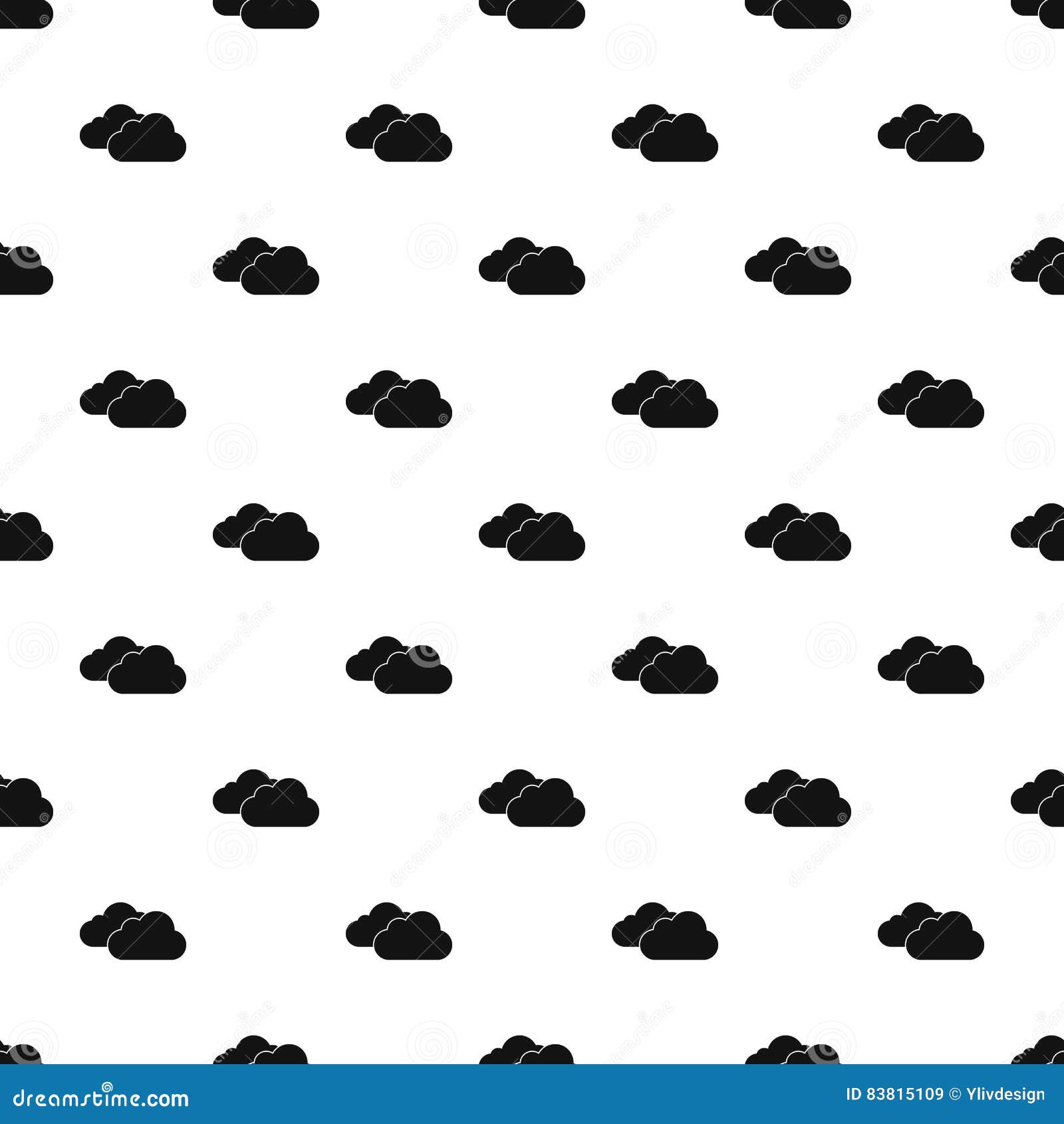 Clouds Pattern, Simple Style Stock Vector - Illustration of energy ...