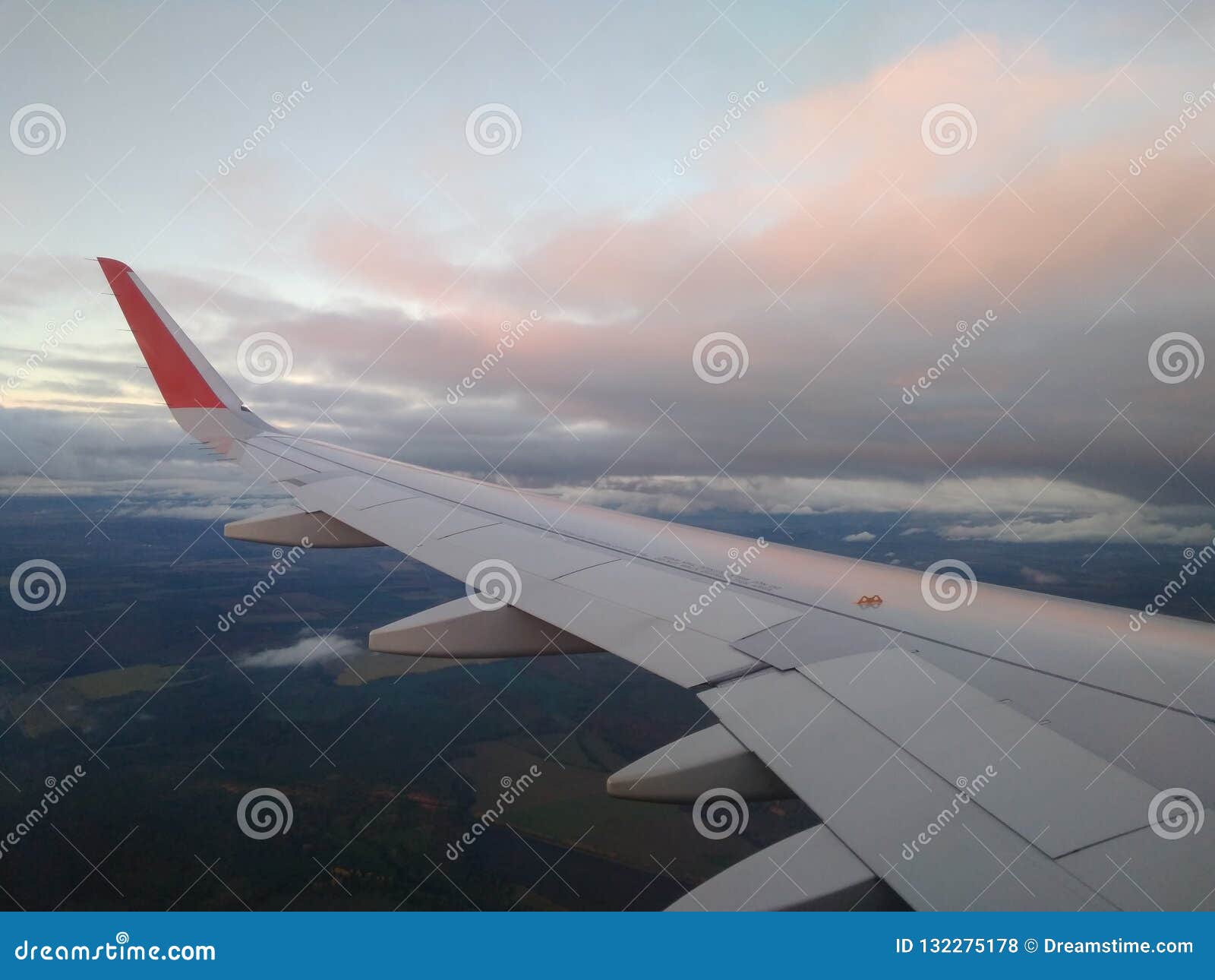 View From The Plane Ocean Atlantic And White Clouds, Window View Flight ...