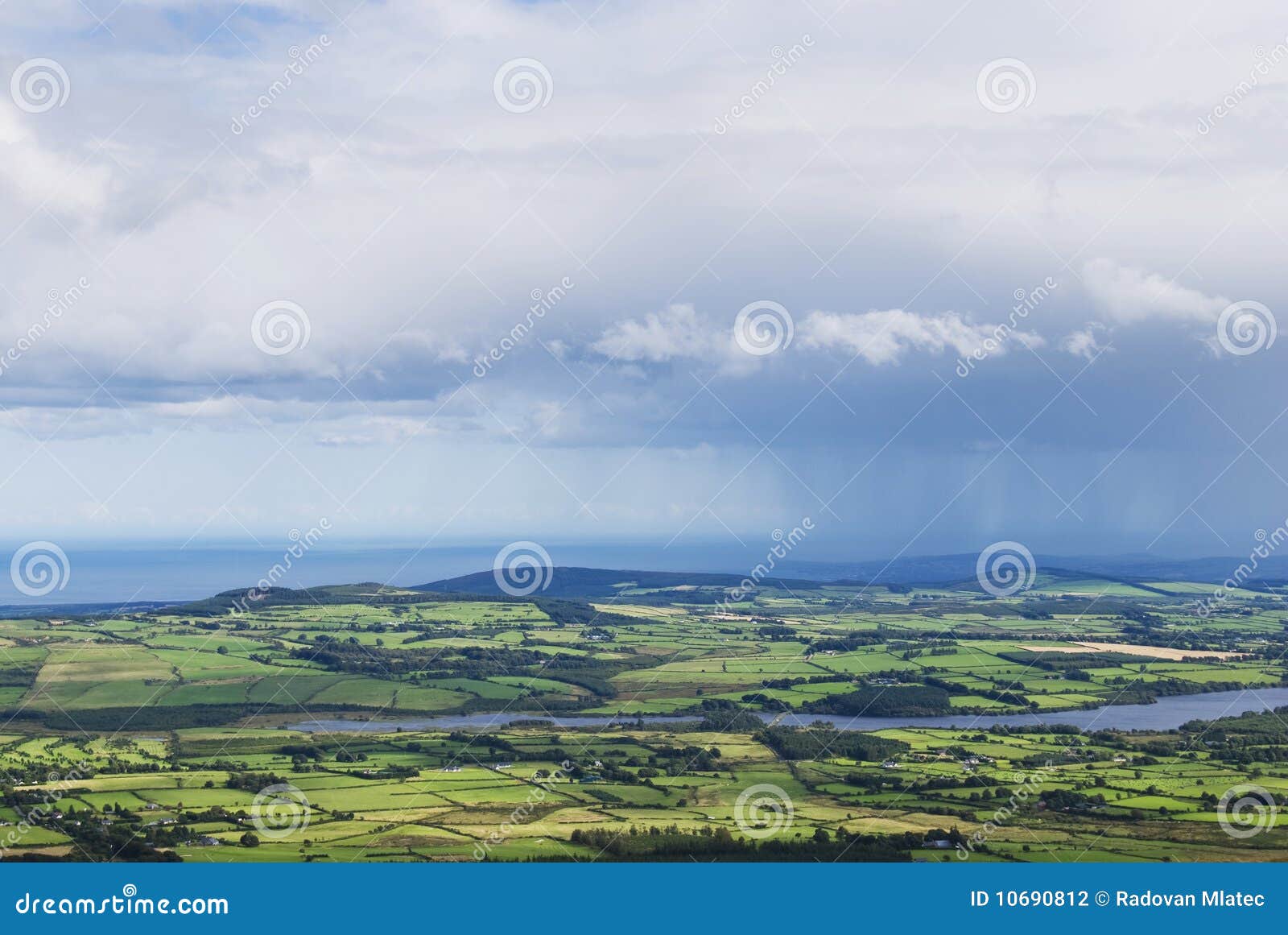 Clouds and Rain Above the Country Stock Photo - Image of dramatic ...