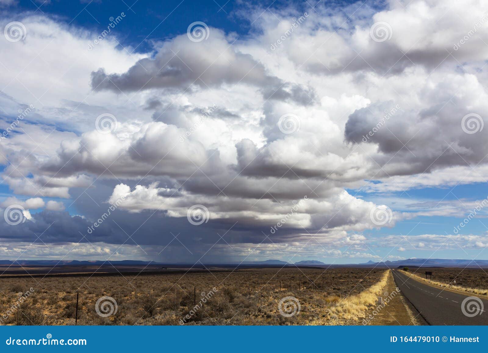 Clouds and Rain in the Distance in the Karoo Stock Photo - Image of ...