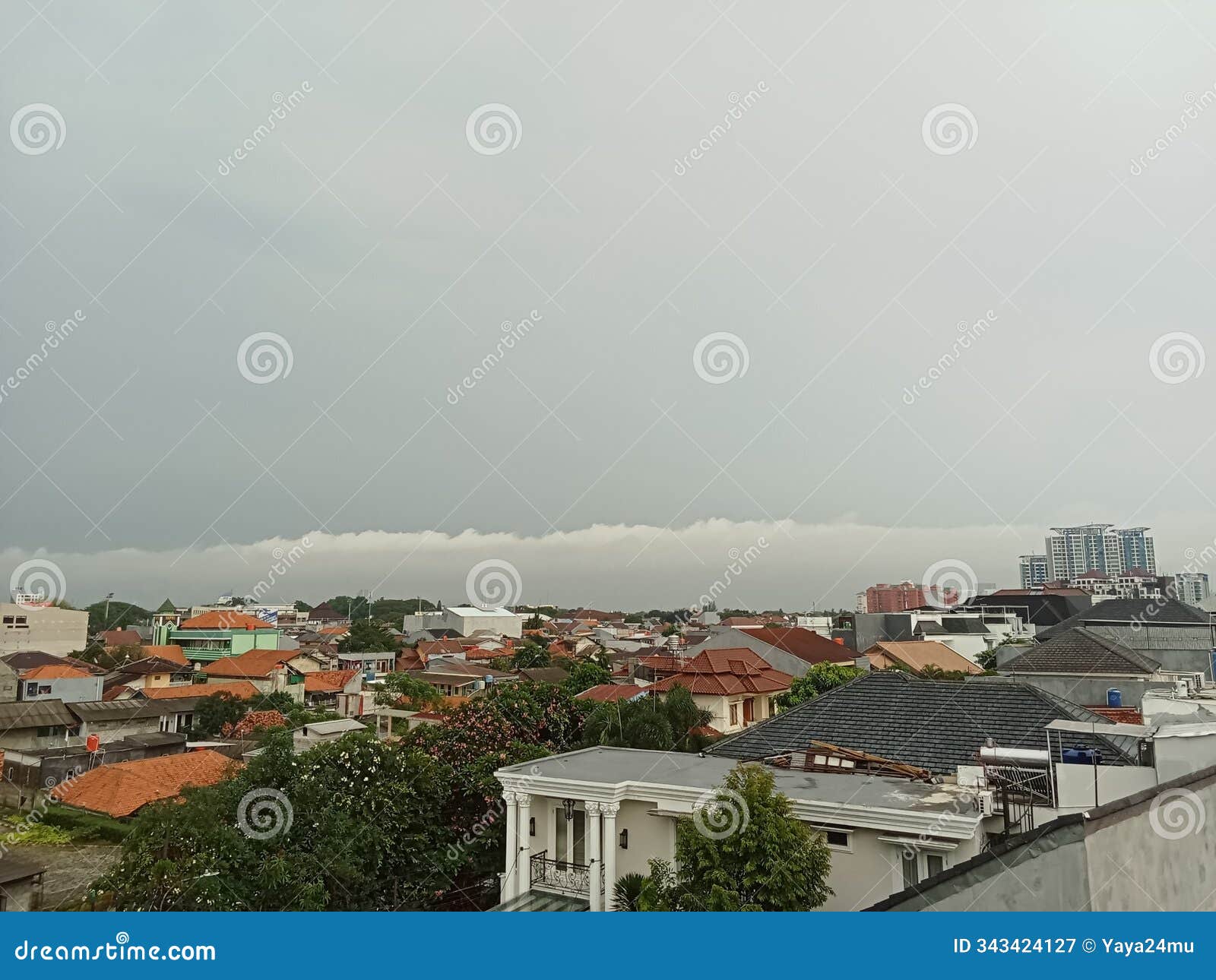 Clouds after Rain Looks Like Waves in Jakarta Indonesia Stock Image ...