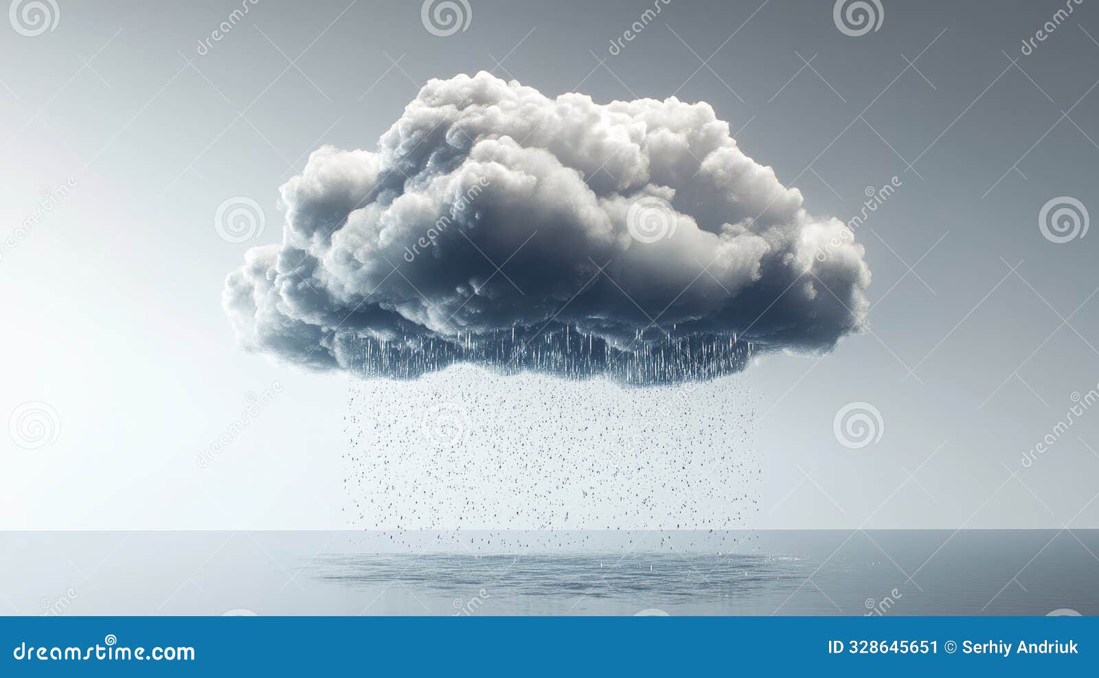 Clouds with Rain in the Sky. 3d Render Illustration Stock Image - Image ...