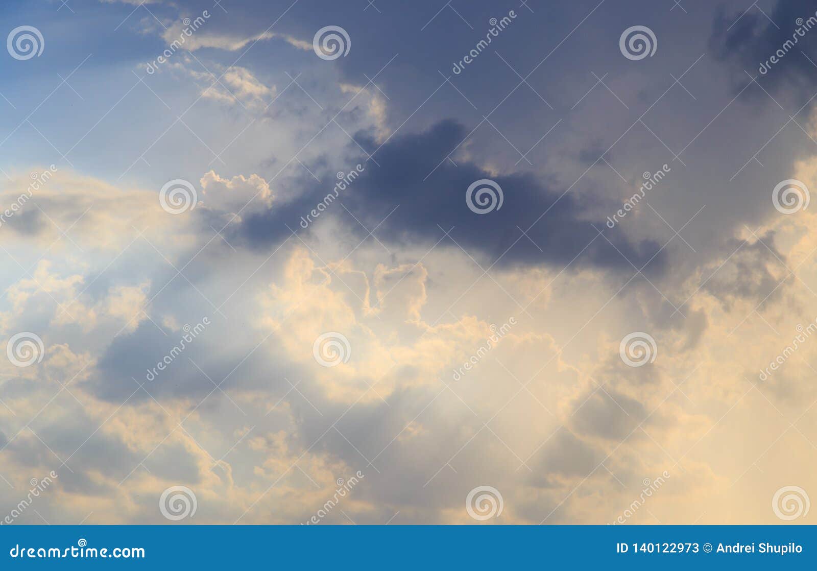 Clouds after Rain before Sunset As a Background Stock Image - Image of ...