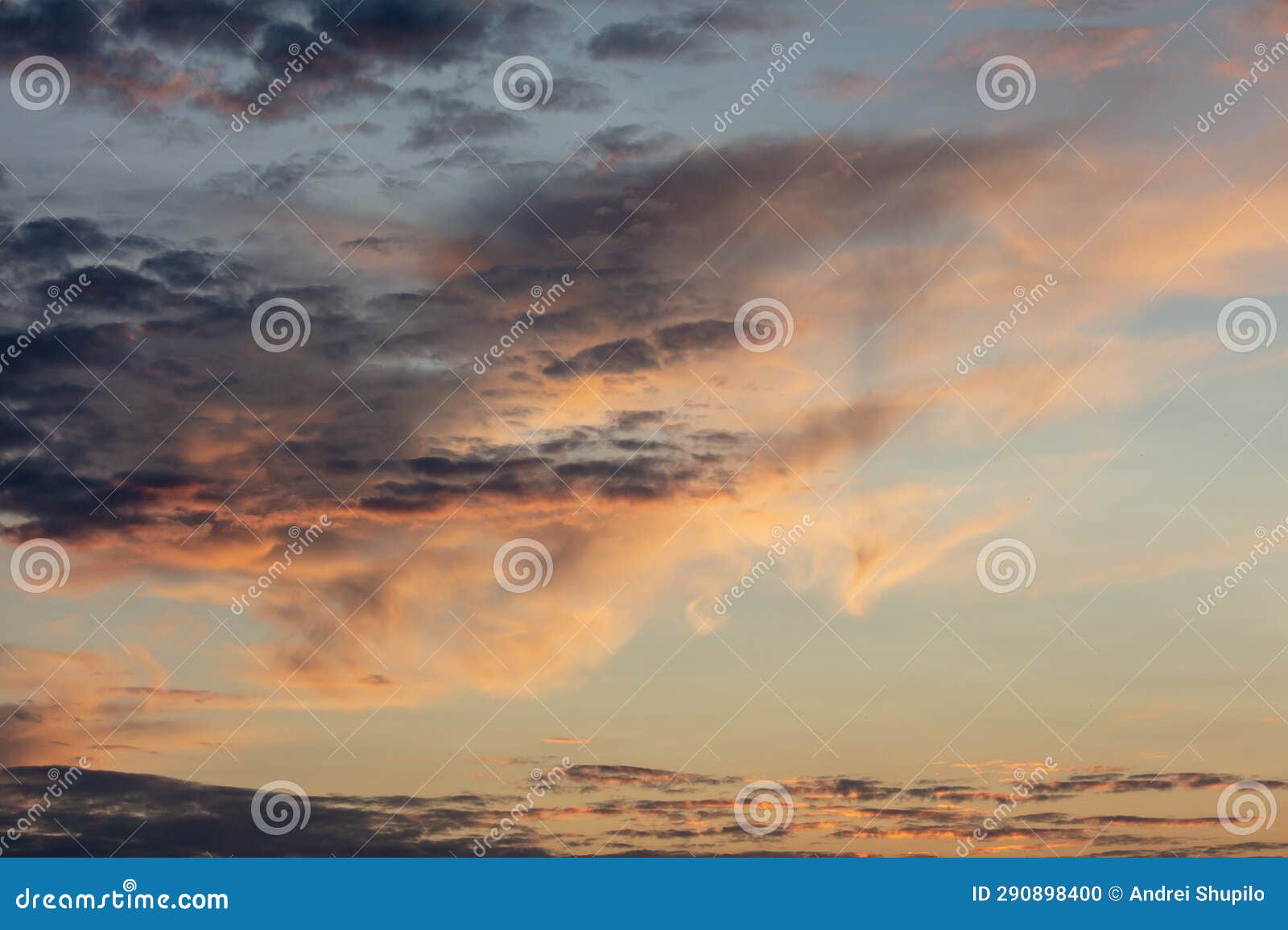 Clouds after Rain at Sunset. Background Stock Photo - Image of outdoor ...