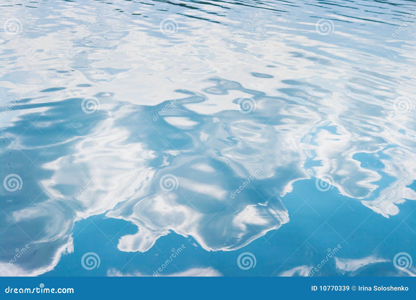 Clouds reflected in water stock image. Image of current - 10770339