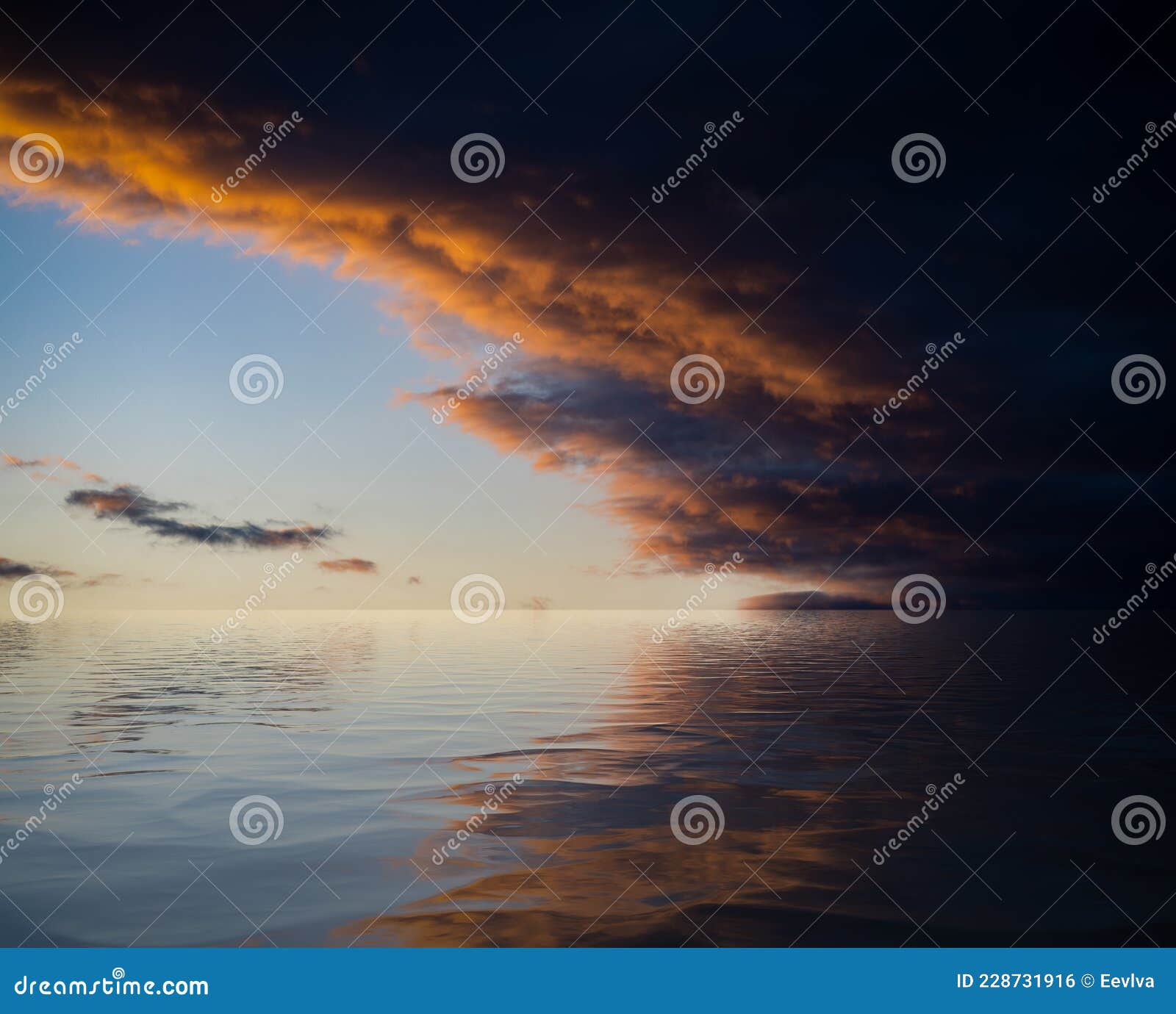 Clouds reflected in water stock photo. Image of beautiful - 228731916