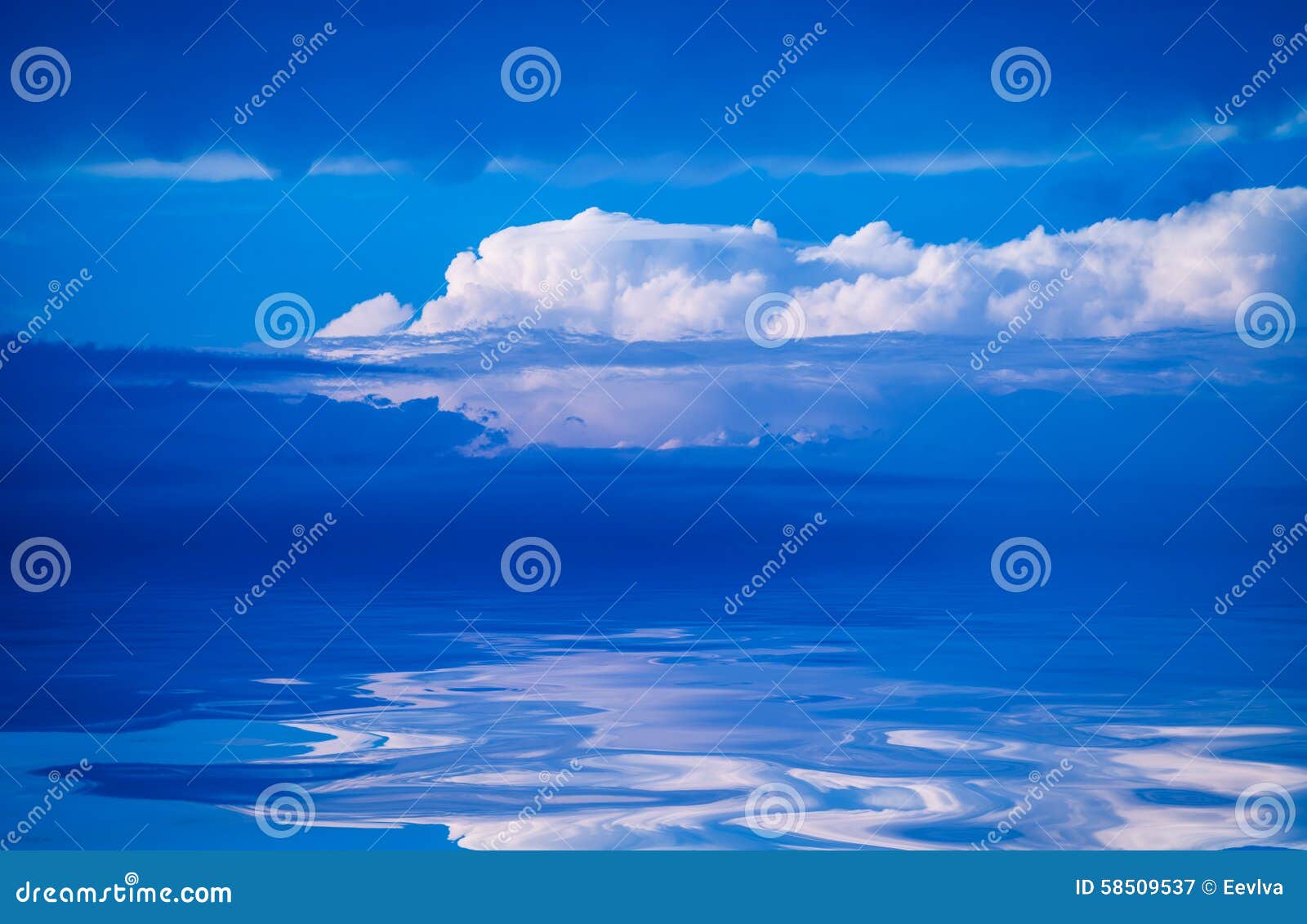 Clouds reflected in water. stock image. Image of liquefy - 58509537