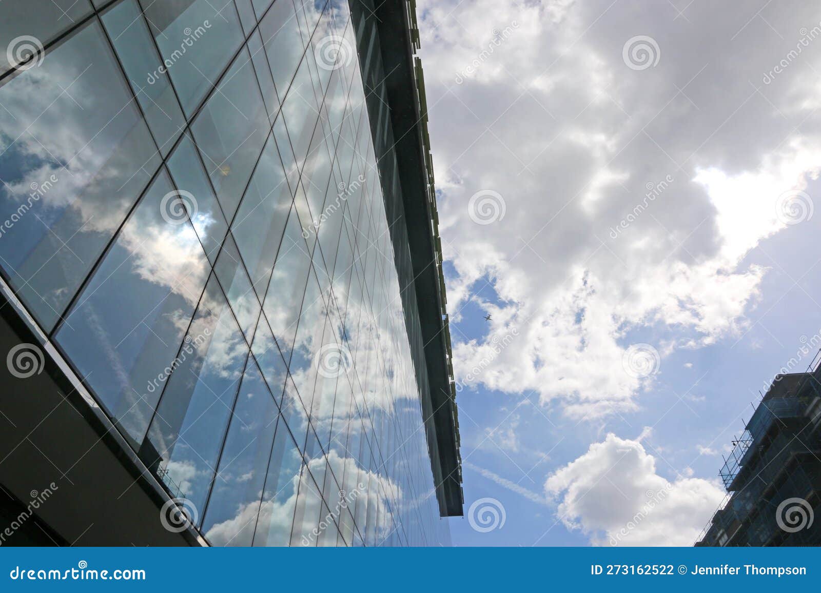 Clouds Reflected in a Skyscraper Stock Photo - Image of wall, building ...