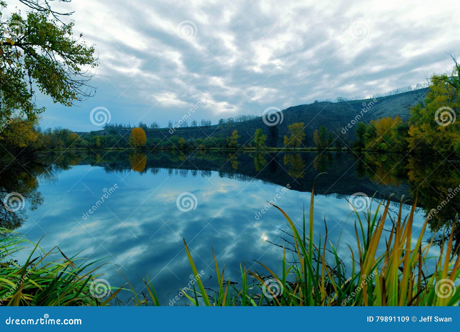 Clouds Reflecting in a Lake Stock Image - Image of lake, reflection ...